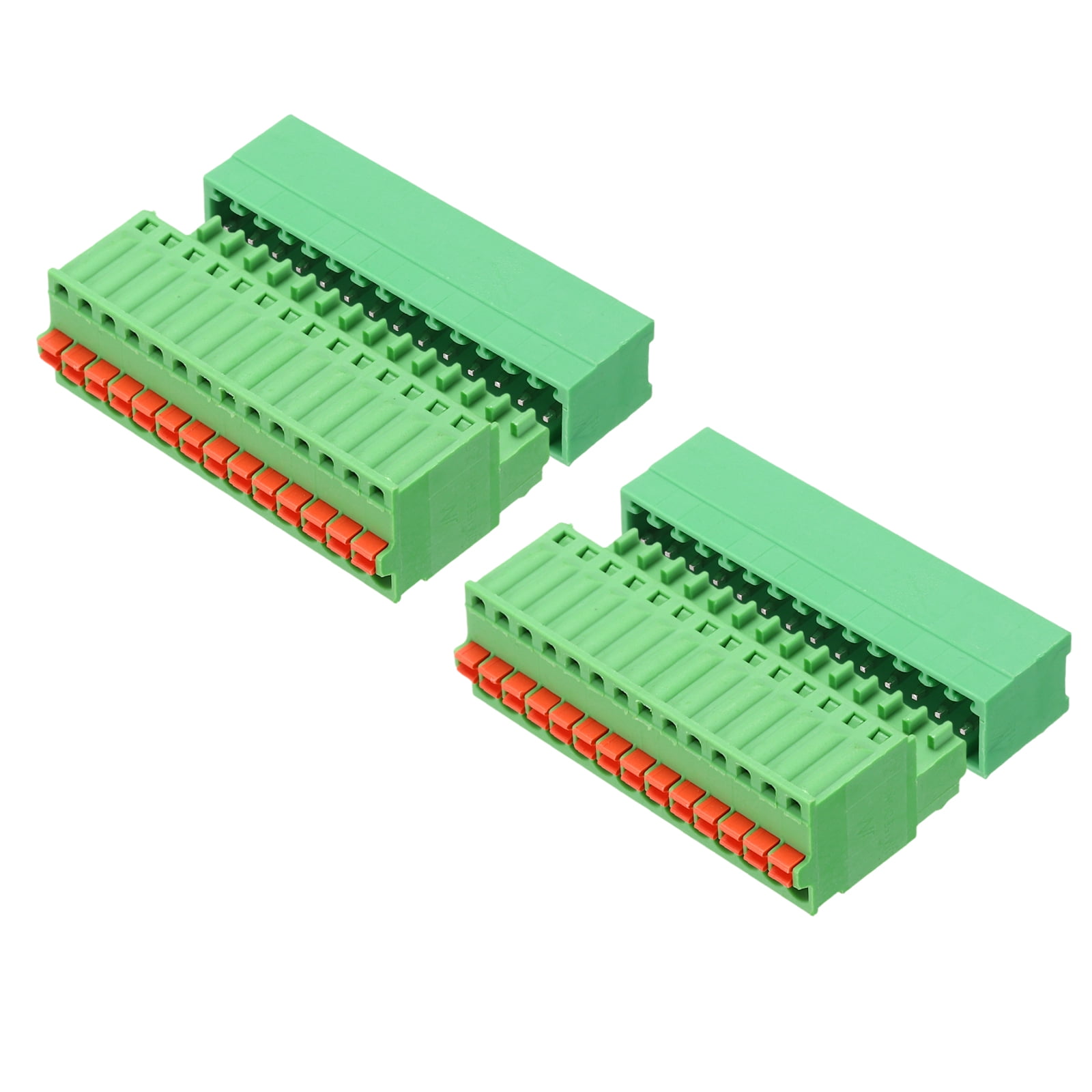Uxcell 2set 2.5mm 0.1" Pitch PCB Terminal Block Connector 14 Pin 90 ...