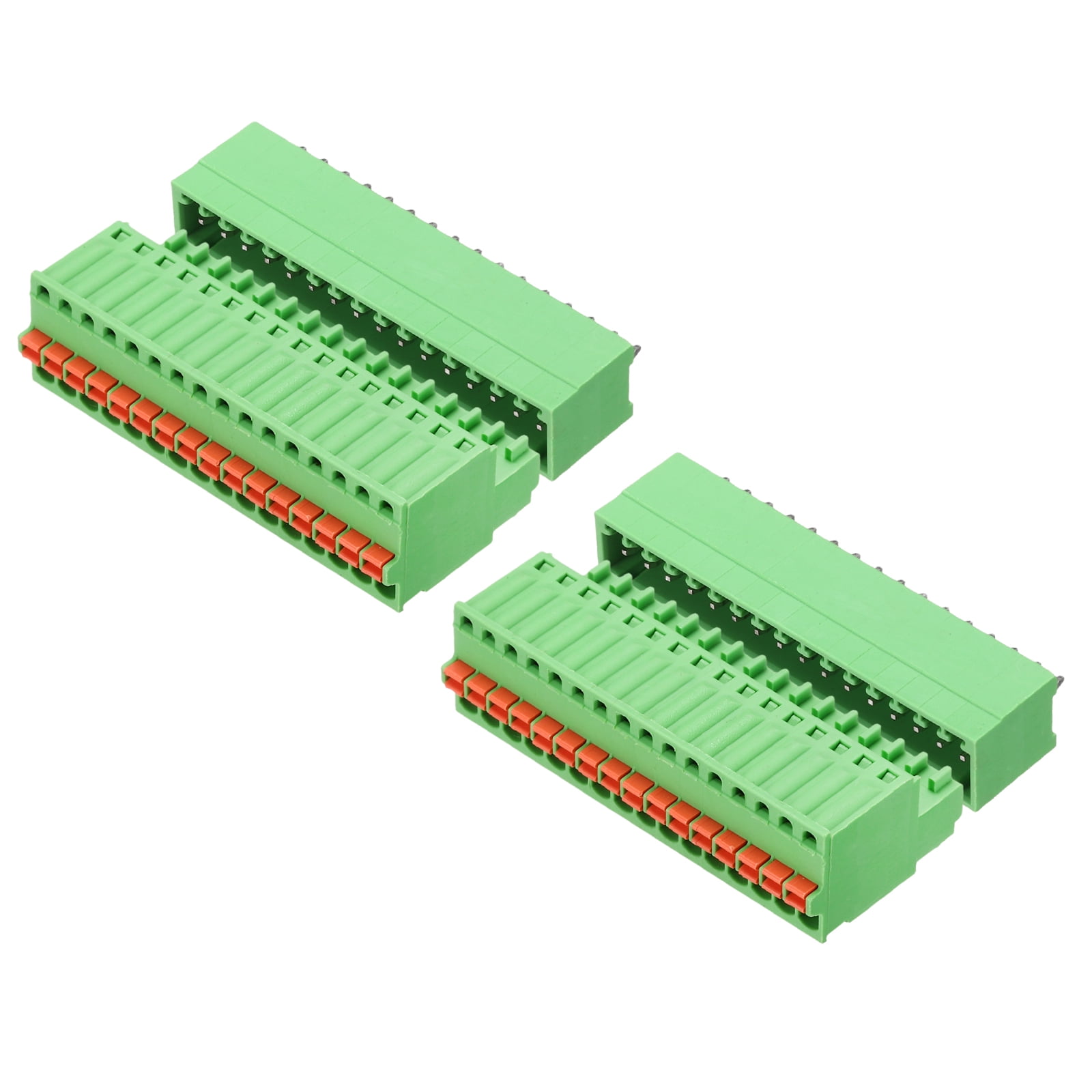 Uxcell 2set 2.5mm 0.1" Pitch PCB Terminal Block Connector 16 Pin ...