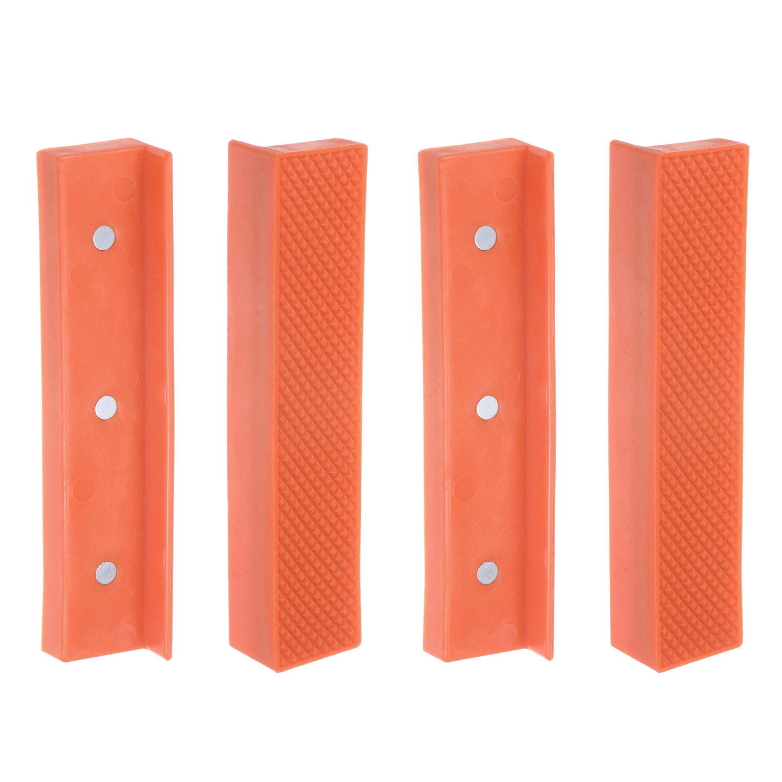 Uxcell 2set Magnetic Vise Jaws 5 Inch Magnet Plain Grooves Soft Jaw ...