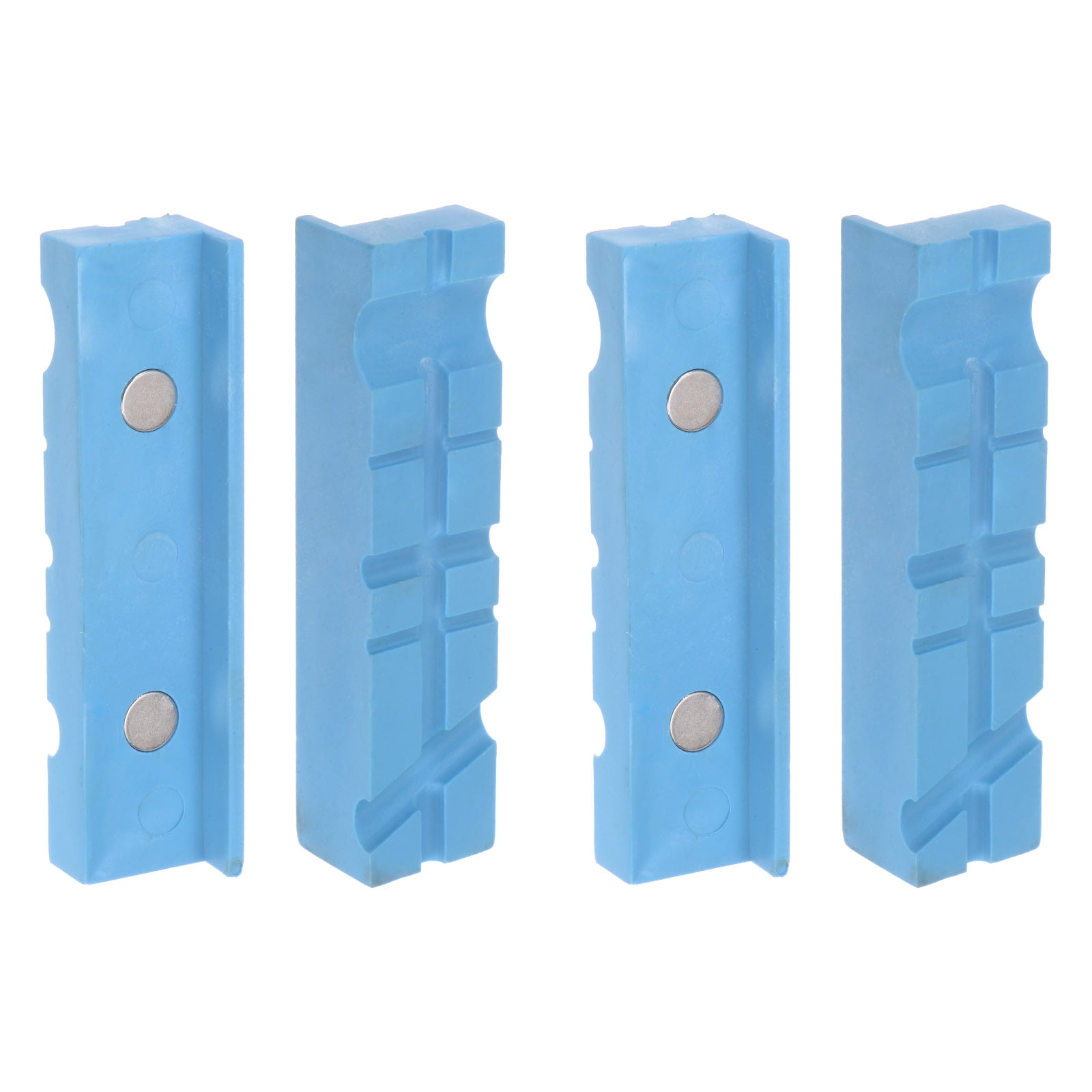 Uxcell 2set Magnetic Vise Jaws 5 Inch Magnet U-Grooves Soft Bench Jaw ...