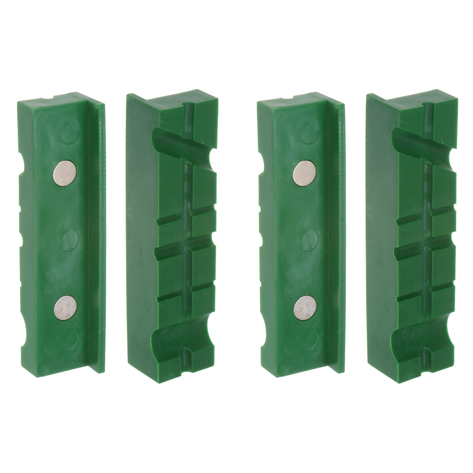 Uxcell 2set Magnetic Vise Jaws 5 Inch Magnet U-Grooves Soft Bench Jaw ...