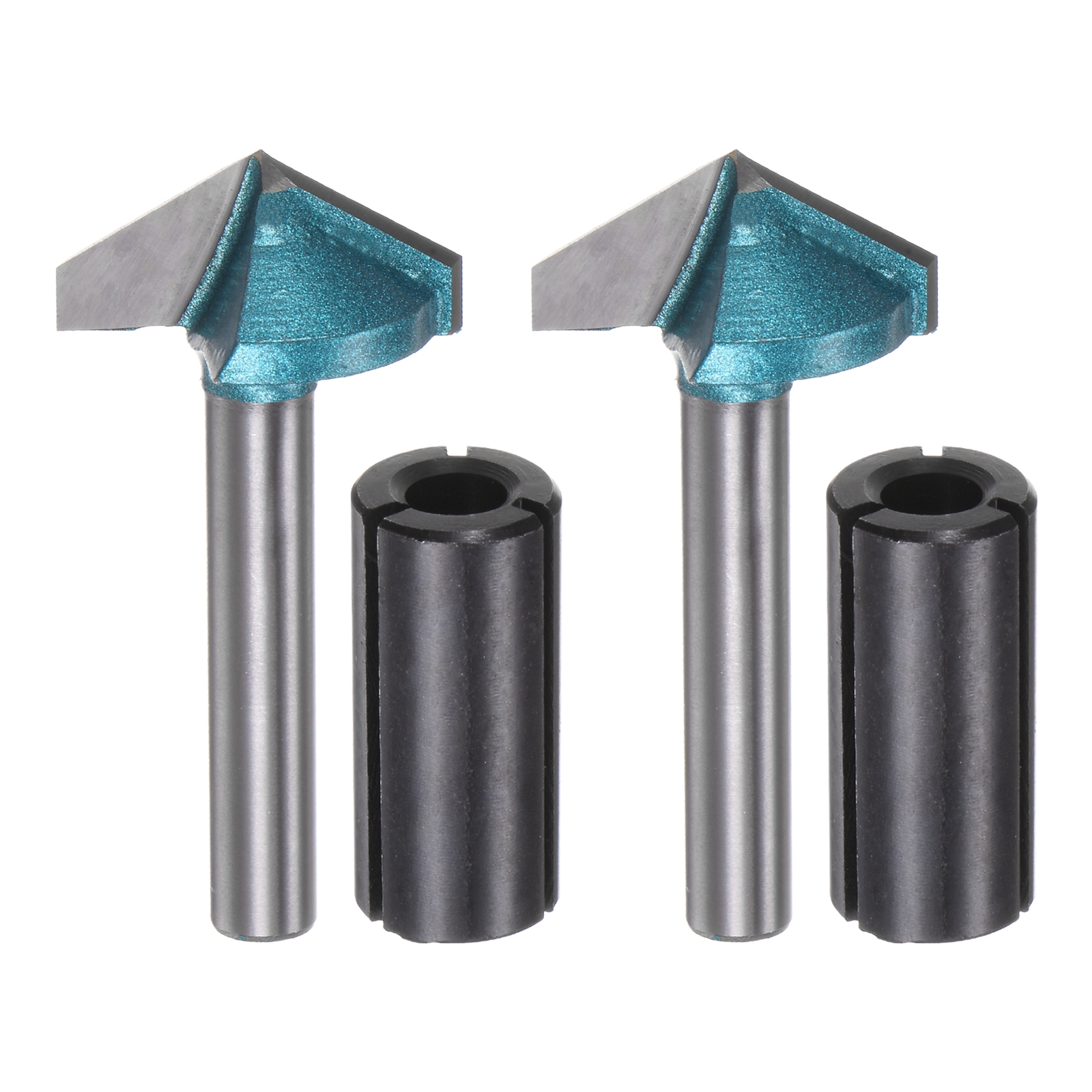 Uxcell 2set V-Groove Router Bit 0.9" Dia 6mm Shank 120 Degree with ...