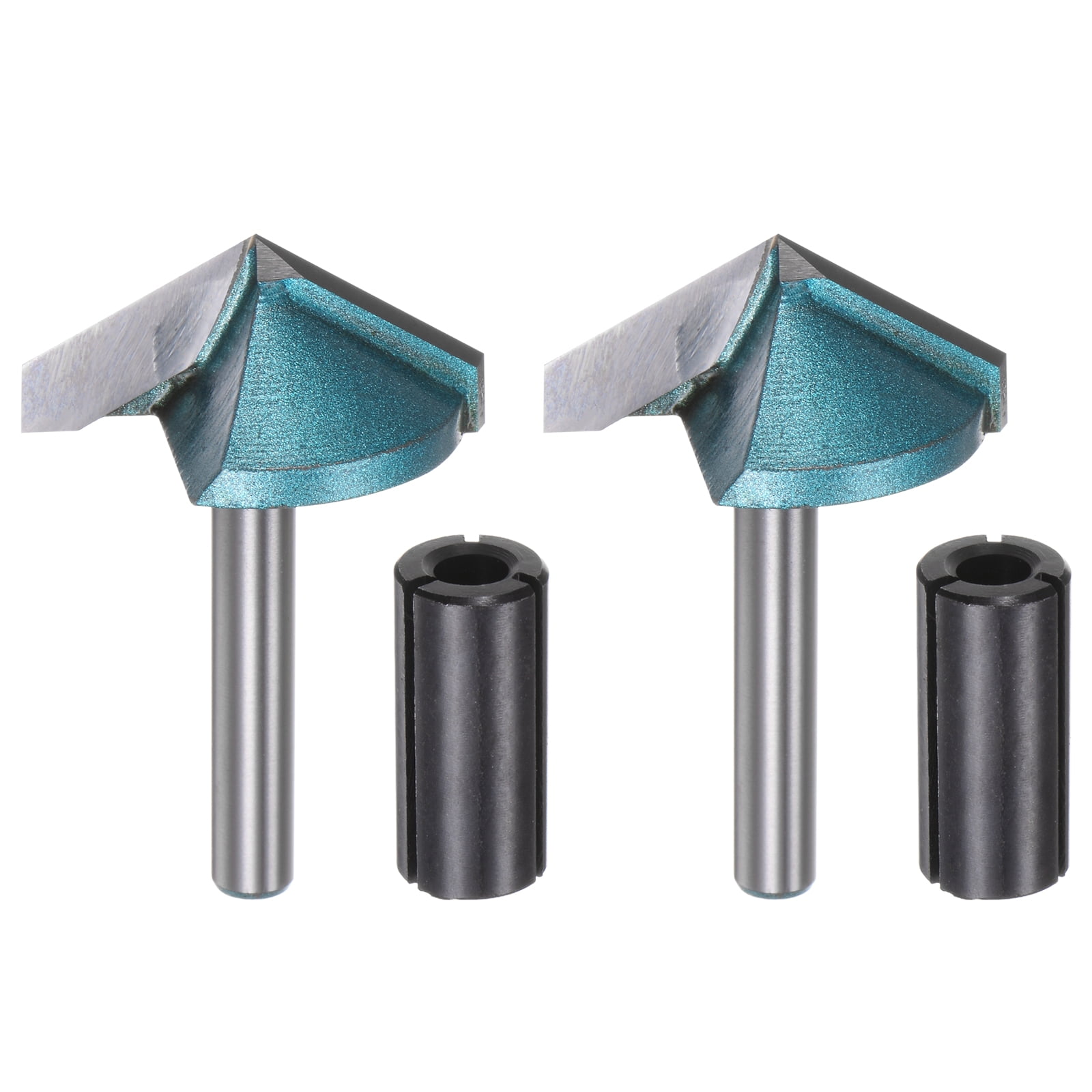 Uxcell 2set V-Groove Router Bit 1.3" Dia 6mm Shank 120 Degree with ...