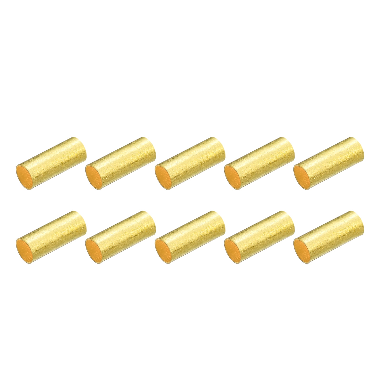 Uxcell 2x1.7x5mm Brass Tube Spacer Beads for DIY Crafts, Gold Tone 300 ...