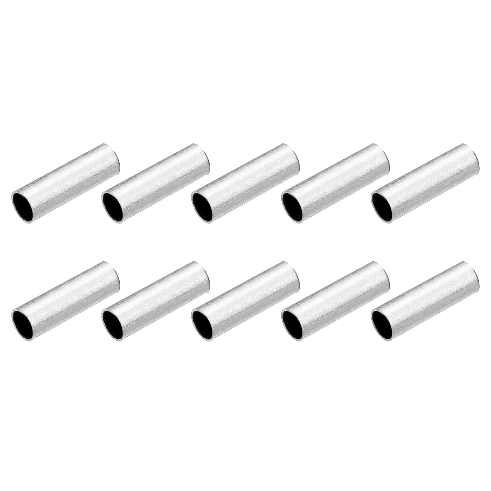 Uxcell 2x1.7x6mm Brass Tube Spacer Beads for DIY Crafts, Silver Tone ...