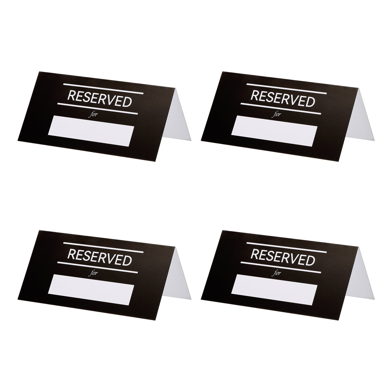 Uxcell 2x3.9 Inch Reserved Table Signs, Double Sided Tables Tent Blank ...