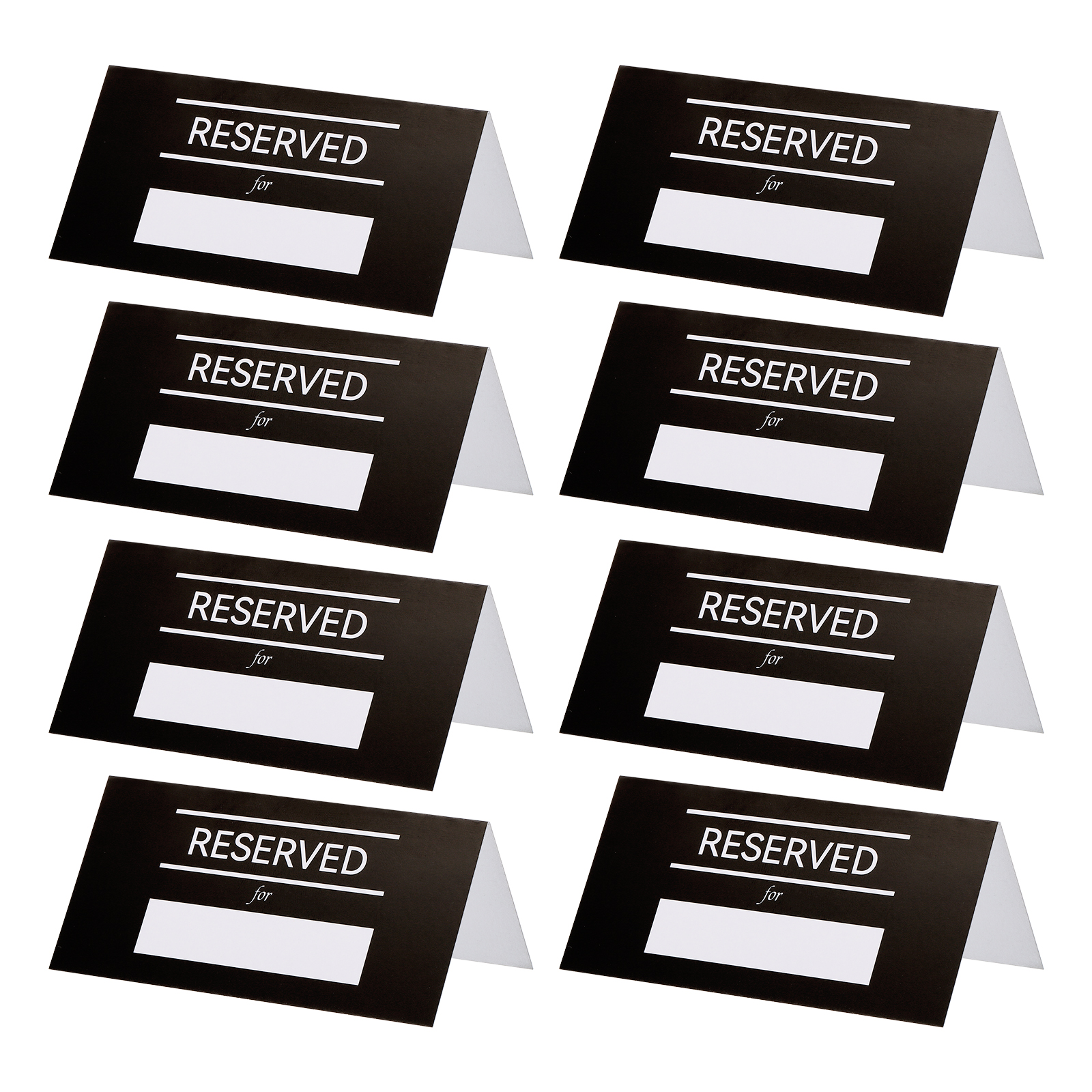 Uxcell 2x3.9 Inch Reserved Table Signs, Double Sided Tables Tent Blank ...