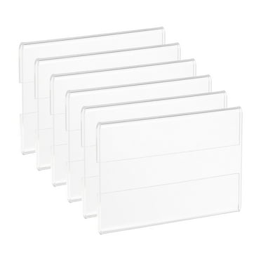 2 Pack Sign Holder 5"x7" Slant Back Display with Business Card Holder ...