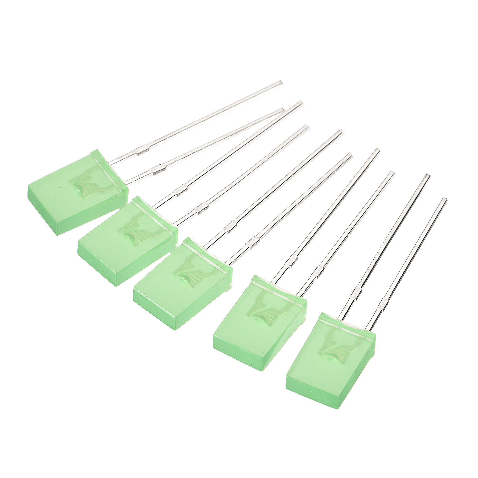 Uxcell 2x5x7mm Rectangular Bright Light LED Lamp Bulb Green 150 Pack ...