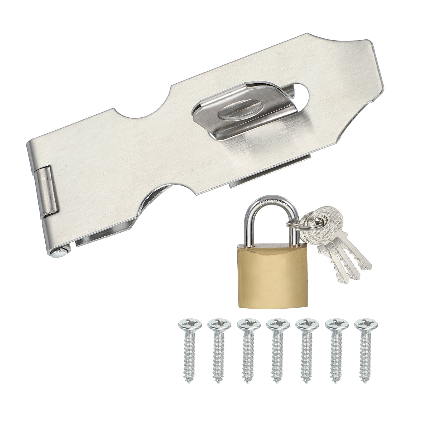 Uxcell 3.0 Inch Door Lock Hasp Latch, 304 Stainless Steel Security ...