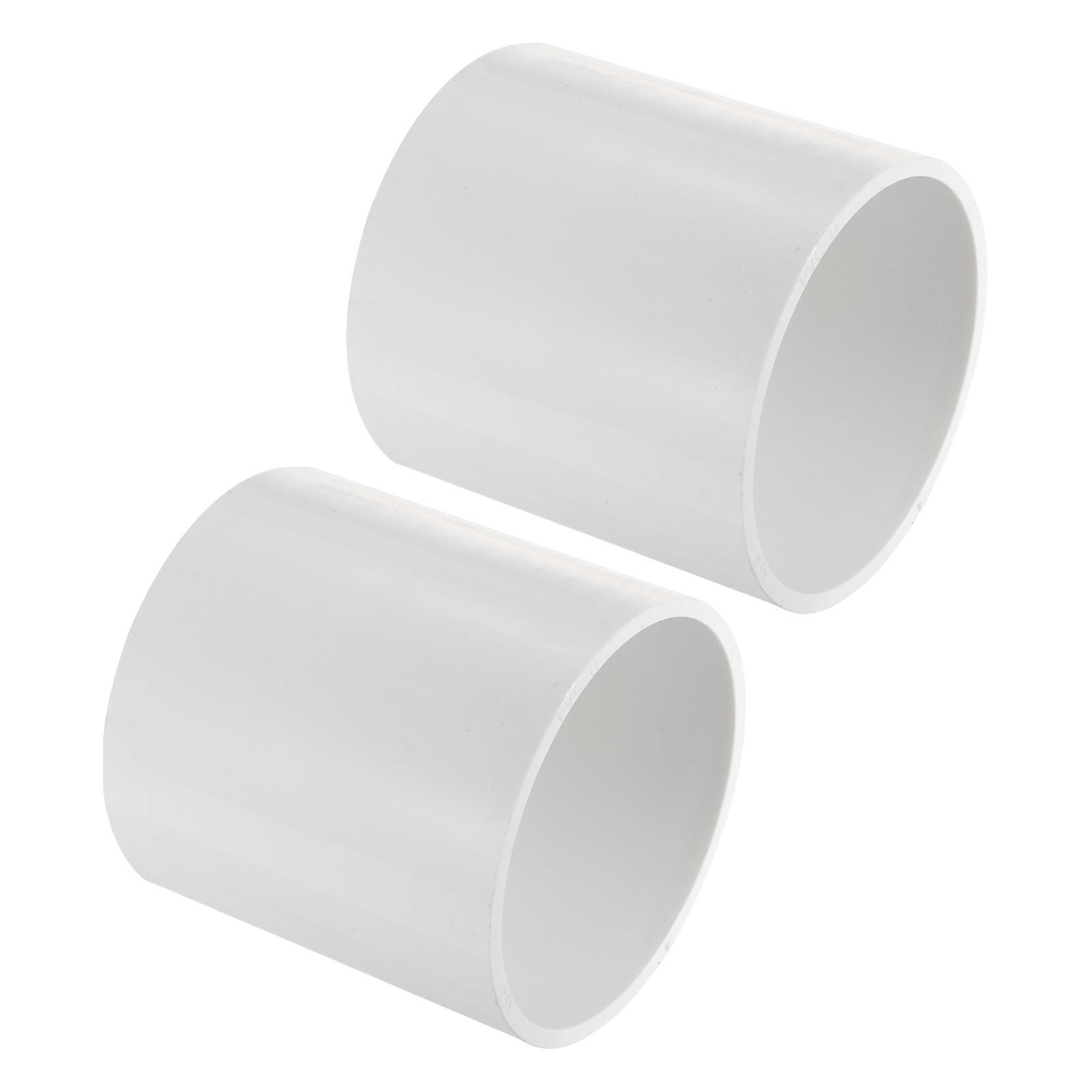 Uxcell 2 Pack 90mm PVC Pipe Fitting Coupling Adapter, White - Walmart.com