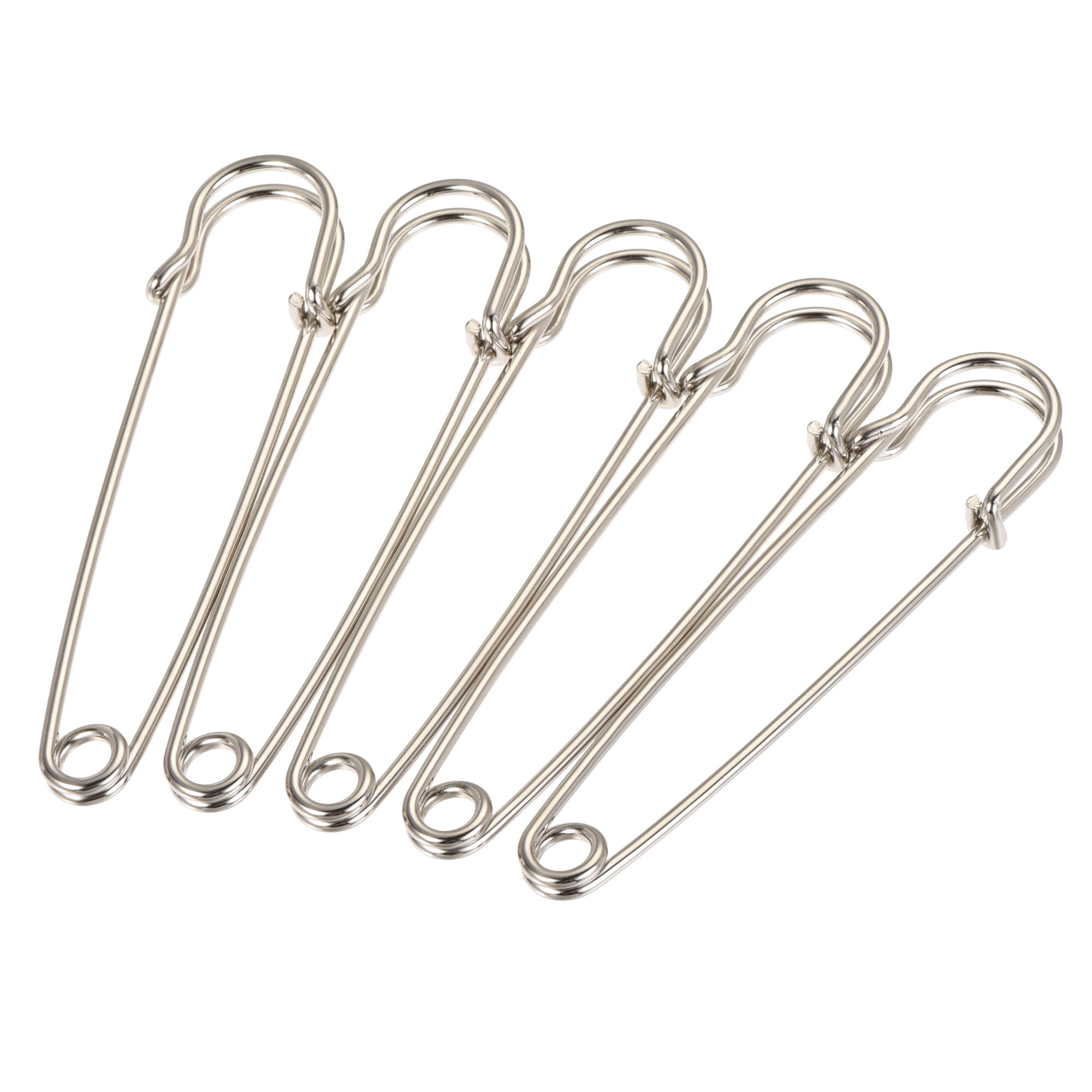 Uxcell 3.15 inch Large Metal Sewing Pins Safety Pins for Office Home ...