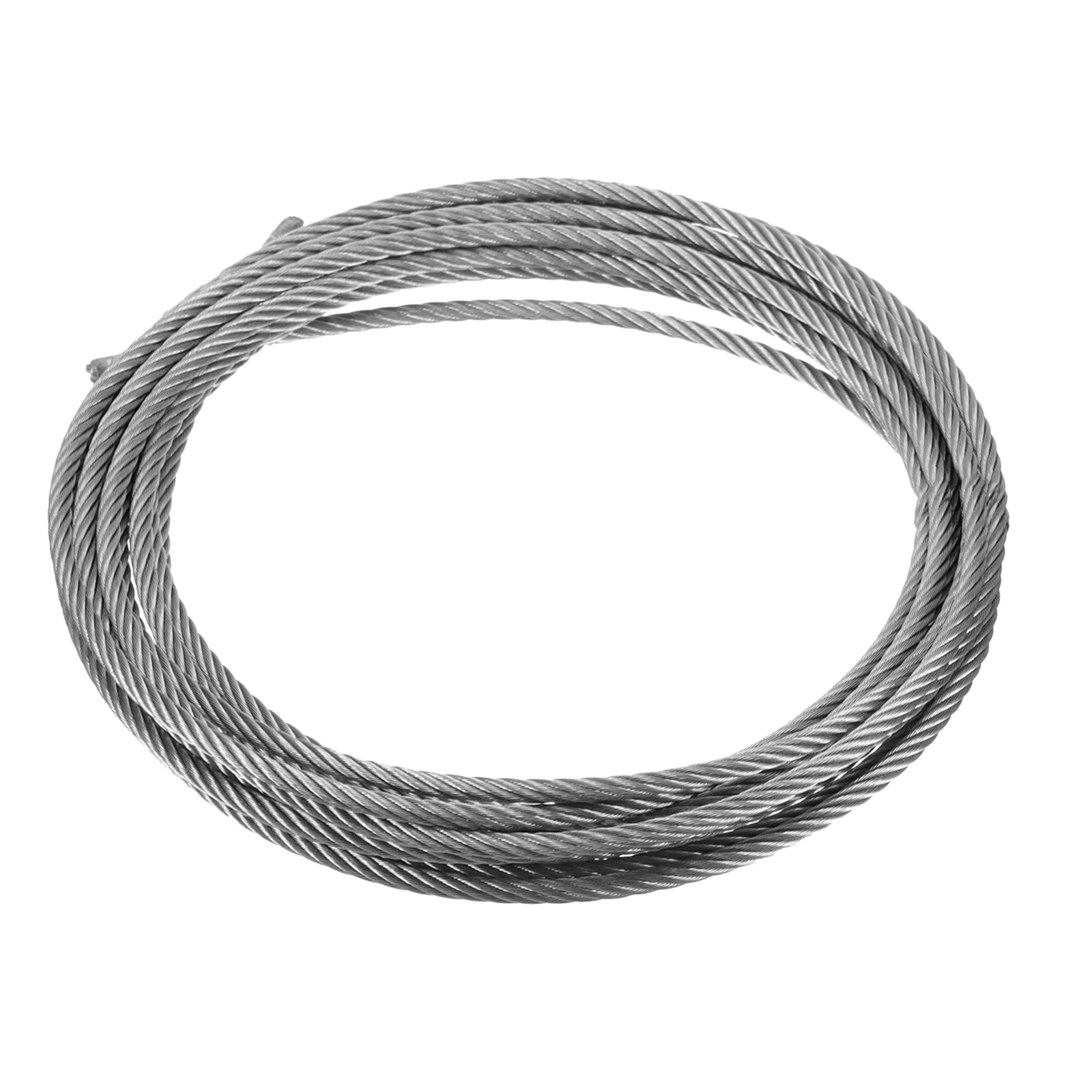 Uxcell 3/16" (5mm) 20ft (6M) 304 Stainless Steel Cable Wire Rope 7 x 19 ...