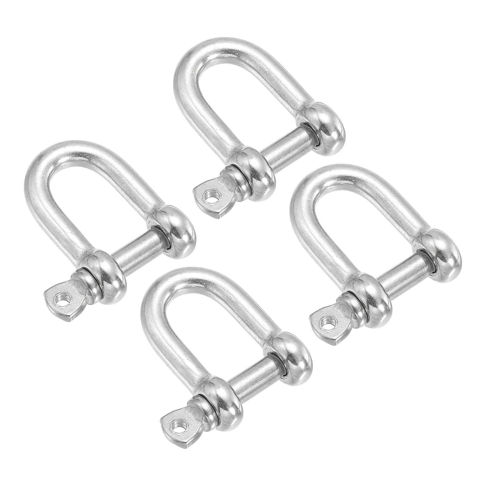 Uxcell 3/16" / 5mm Screw Pin Shackle, D Ring Shaped Shackles for Heavy ...
