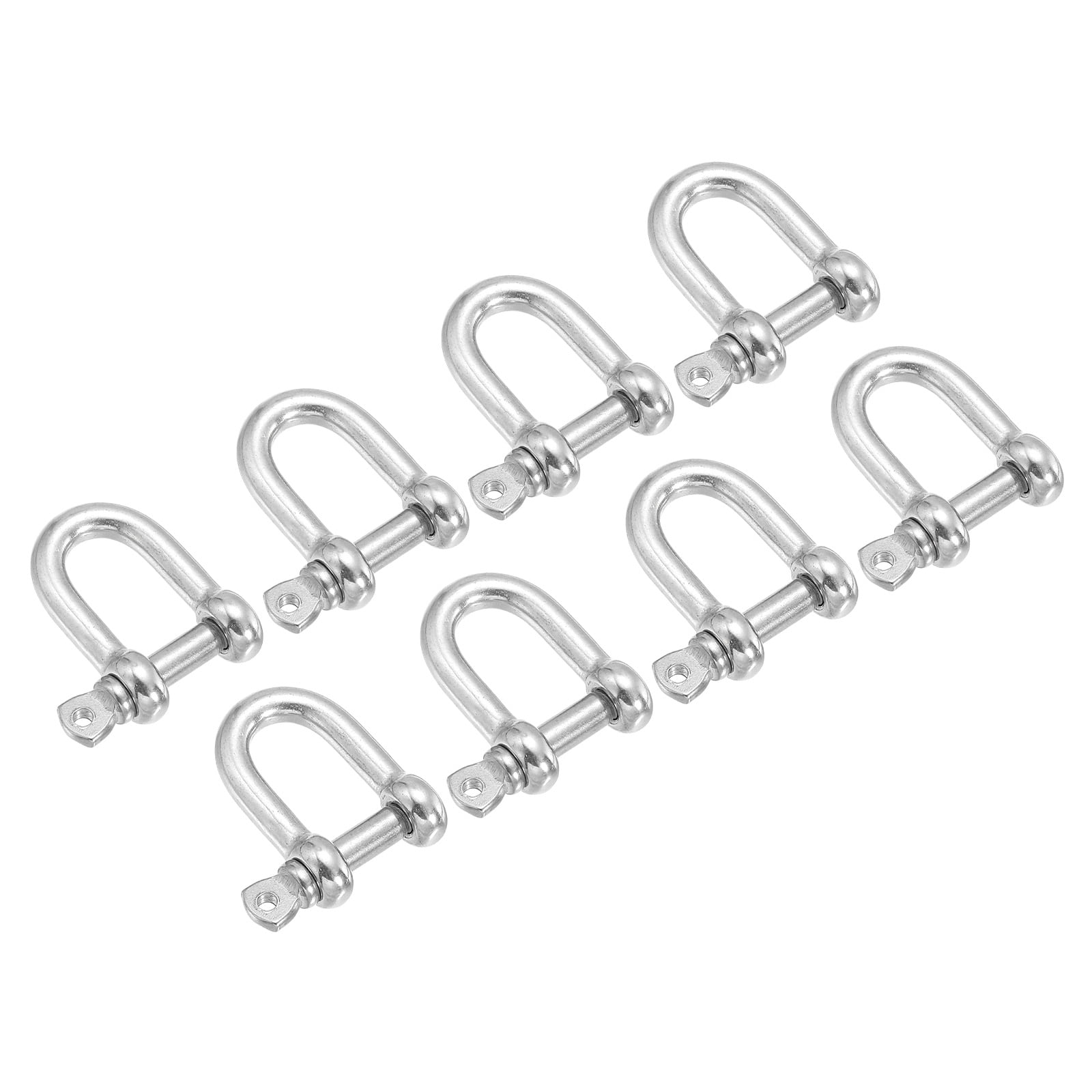 Uxcell 3/16" / 5mm Screw Pin Shackle, D Ring Shaped Shackles for Heavy ...