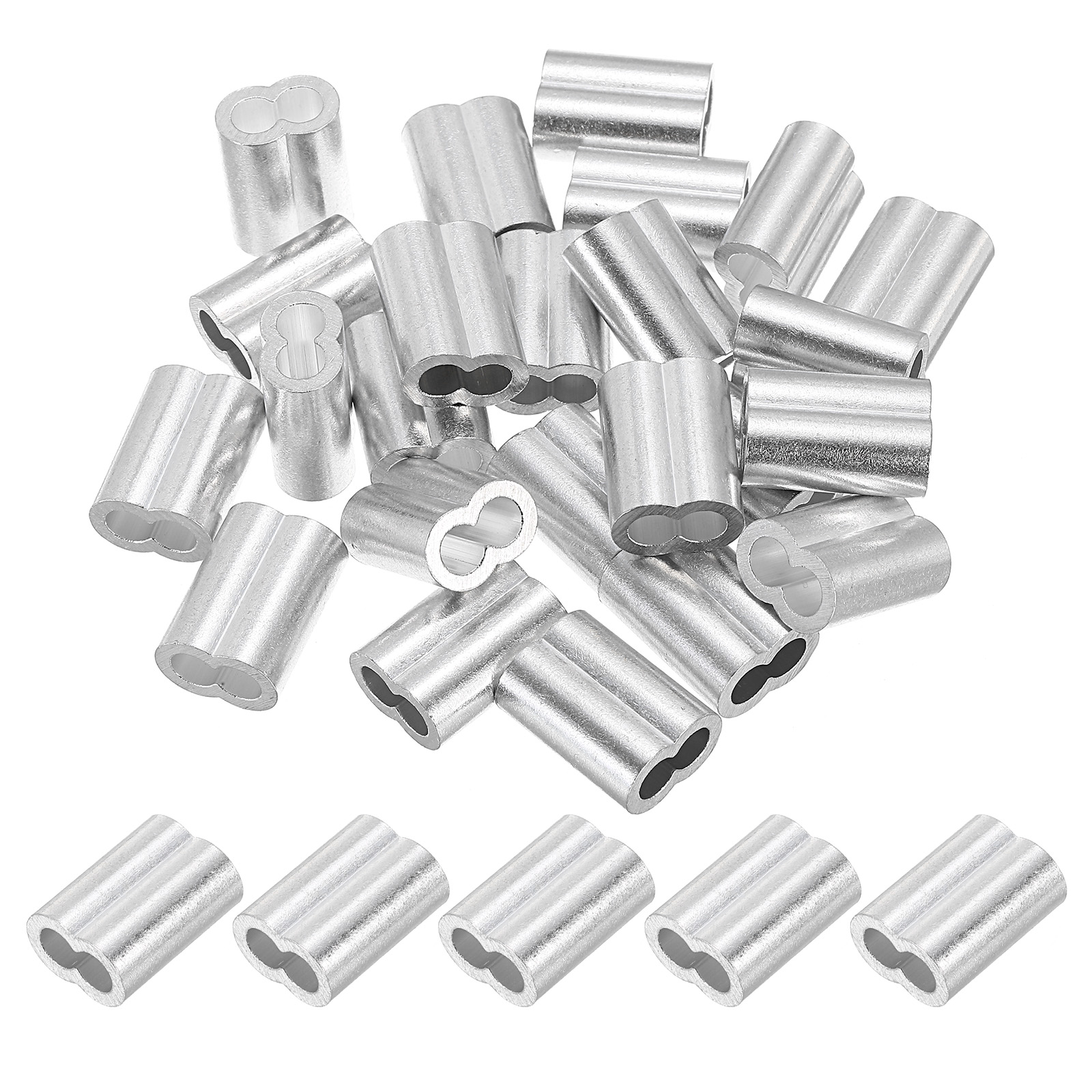 Uxcell 3/16" Aluminum Crimping Loop Sleeves, for Wire Rope Sleeves ...
