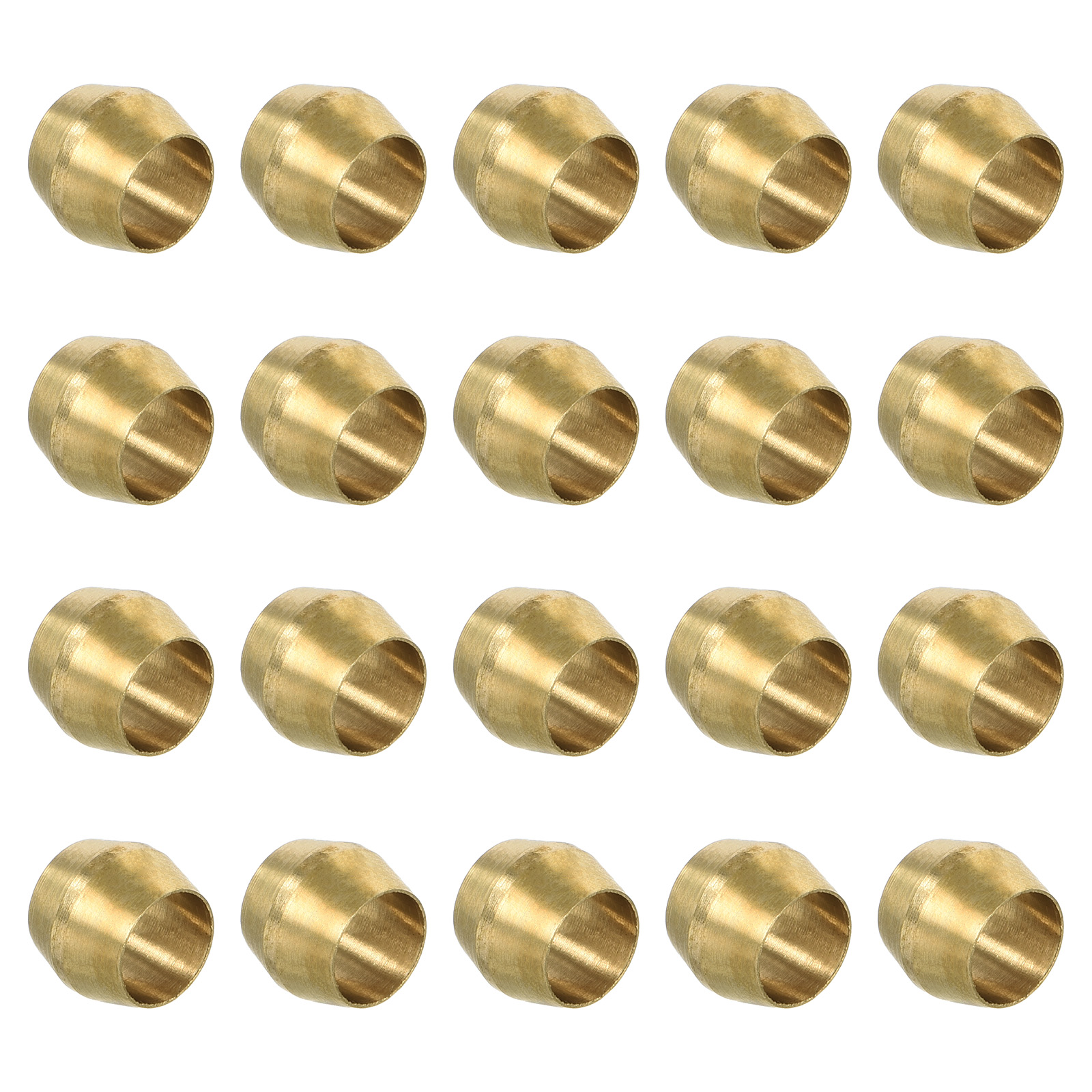 Uxcell 3/16" ID Compression Sleeve Ferrules, 20Pcs Brass Sleeve ...