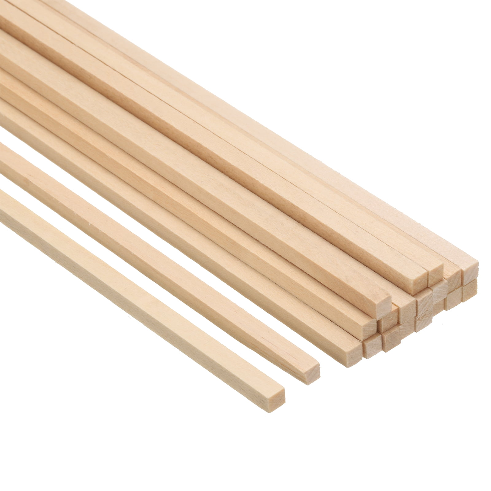 Uxcell 3/16 Inch Dowel Rods Wood Sticks 12 Inch Long Square Wooden ...