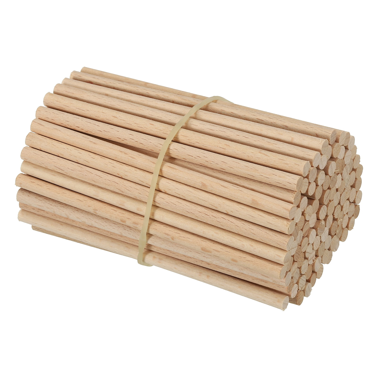 Uxcell 3/16 x 4 Inch Dowel Rods Wood Sticks Unfinished Wooden Dowel ...