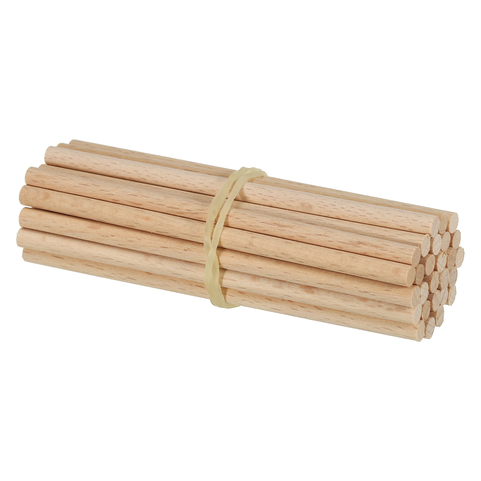 Uxcell 3/16 x 4 Inch Dowel Rods Wood Sticks Unfinished Wooden Dowel ...