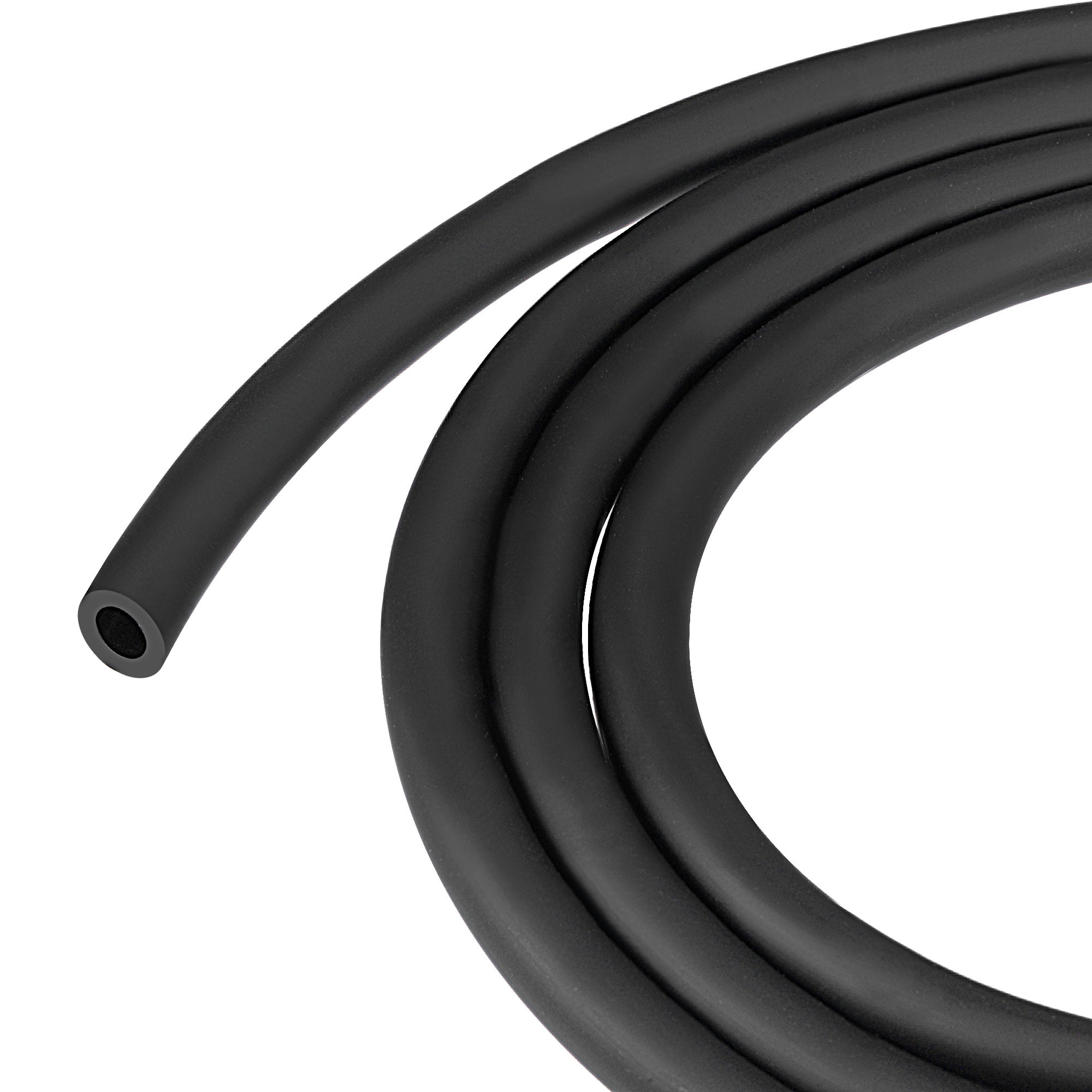 Uxcell 3/16" x 5/16" Petrol Fuel Line Hose for Machine Black 16ft ...