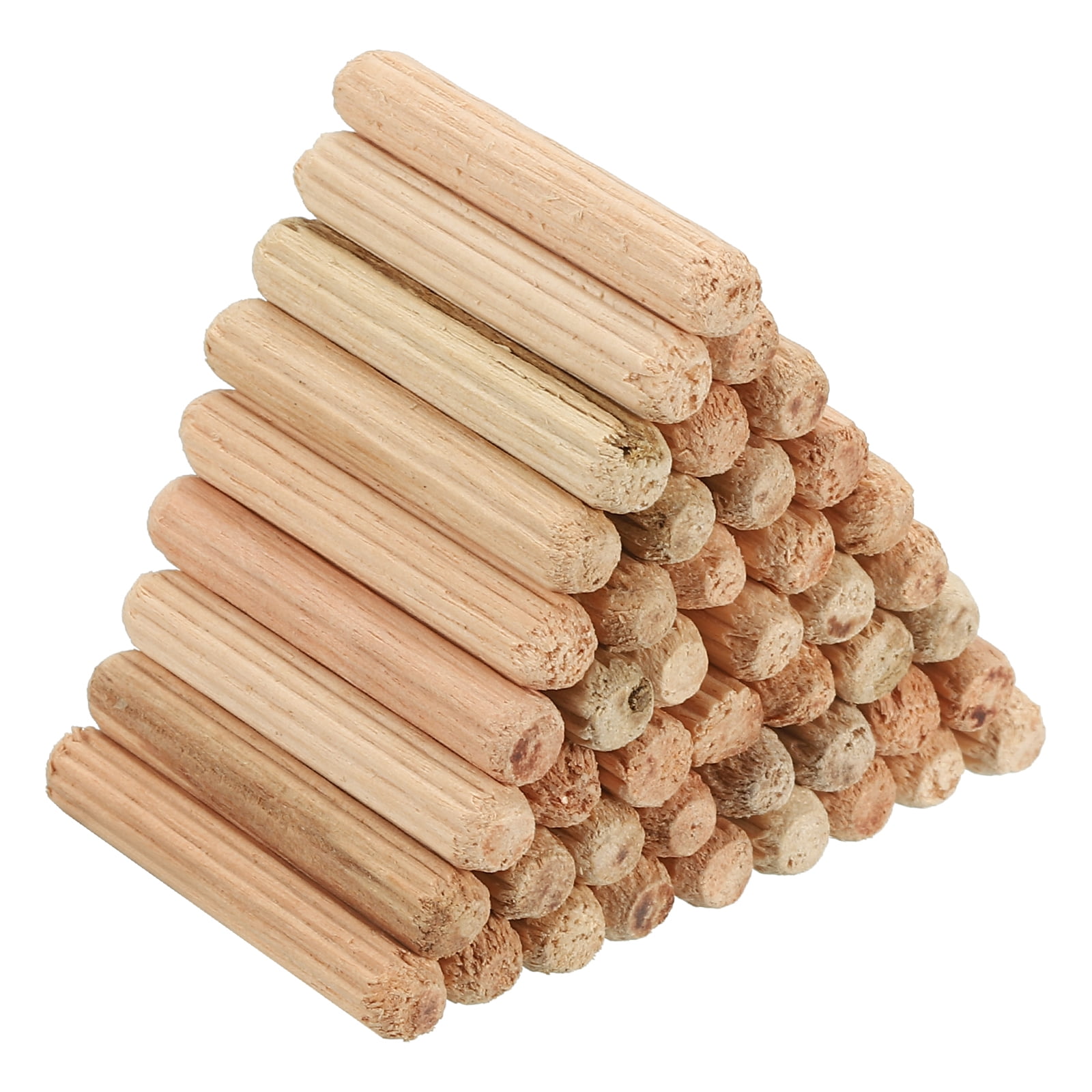 Uxcell 3/16"x1 5/32" Wood Dowel Pins,150 Pack Fluted Wooden Dowel Pin ...