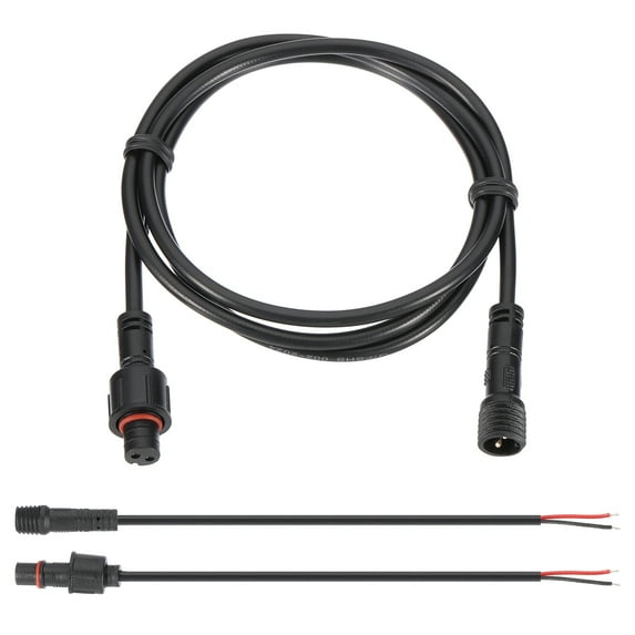 Uxcell 3.28Ft 22AWG IP67 2 Pin Extension Cable Wire with 7.87" Male ...
