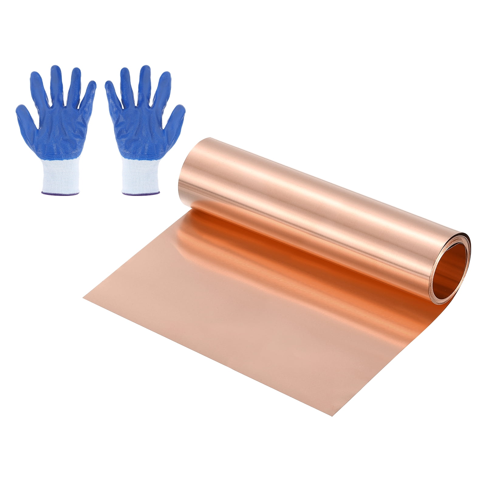 Uxcell 3.28ft Copper Sheet Roll, 1000x150x0.01mm Pure Copper Strip ...