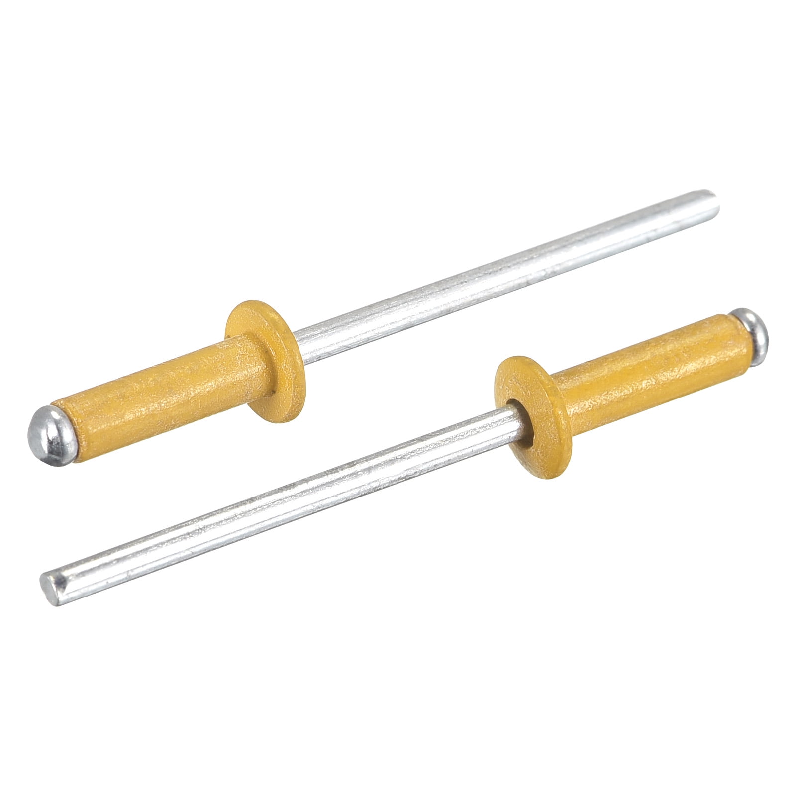 Uxcell 3.2mm x 11mm Aluminum Open End Flat Round Head Blind Rivets ...