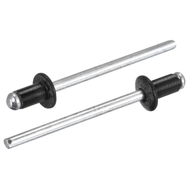 Uxcell 4mm x 6mm Aluminum Open End Flat Round Head Blind Rivets, Gold ...