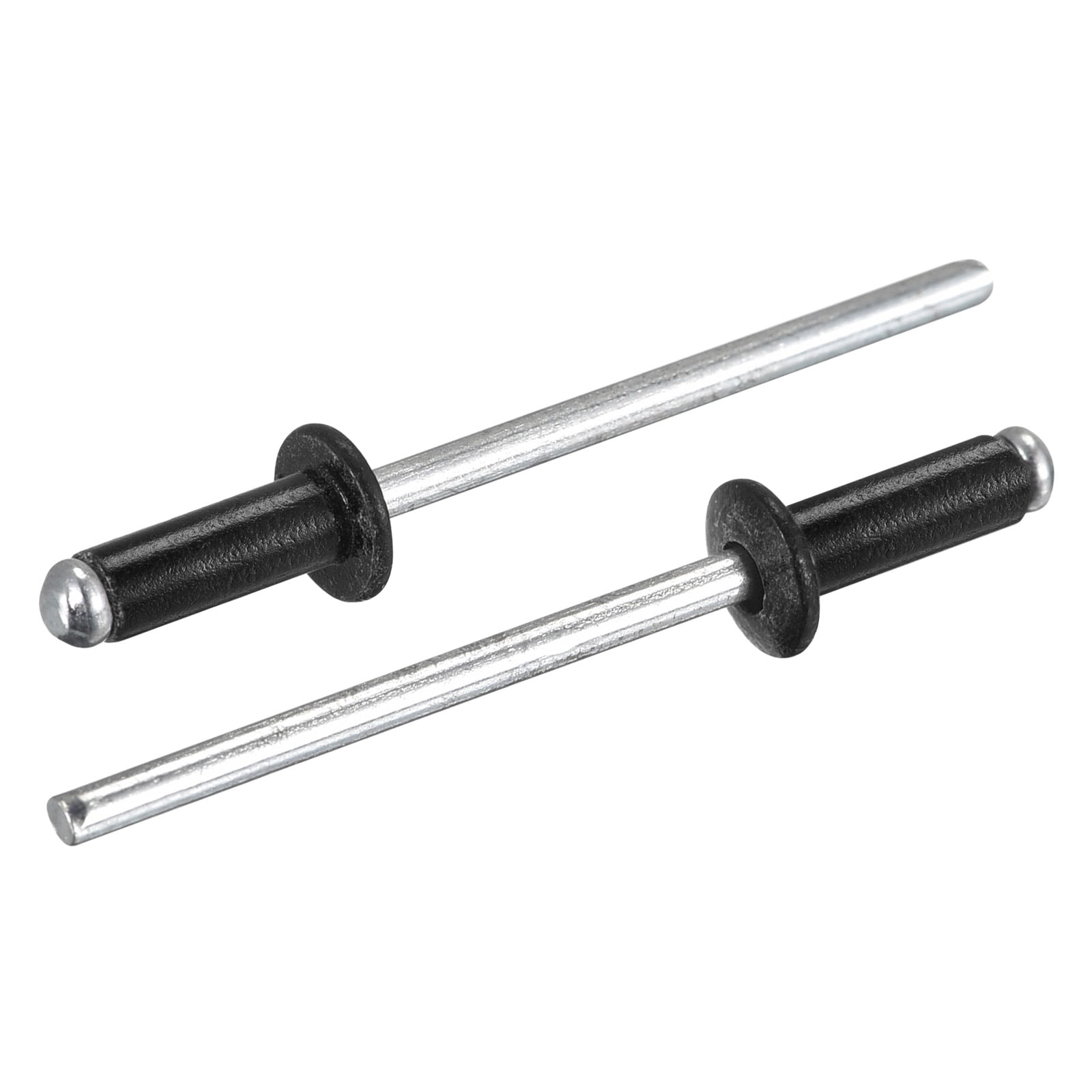 Uxcell 3.2mm x 9mm Aluminum Open End Flat Round Head Blind Rivets ...