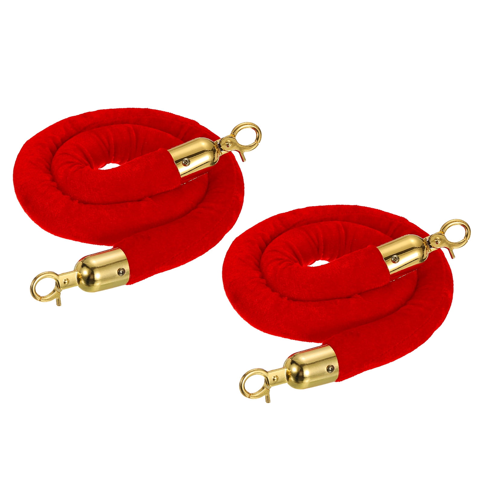 Uxcell 3.3 Feet Red Velvet Stanchion Rope Crowd Control Barrier Rope ...
