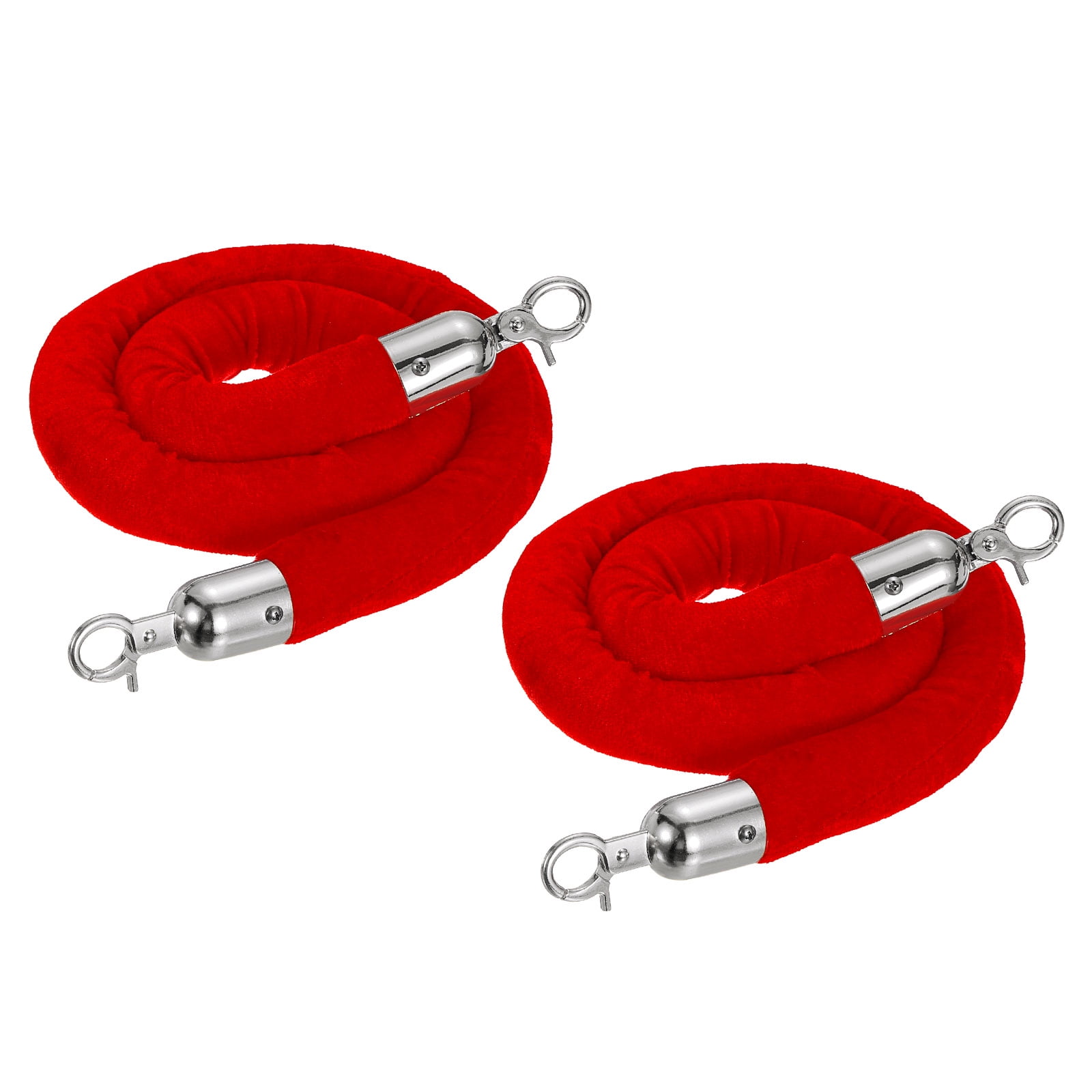 Uxcell 3.3 Feet Red Velvet Stanchion Rope Crowd Control Barrier Rope ...