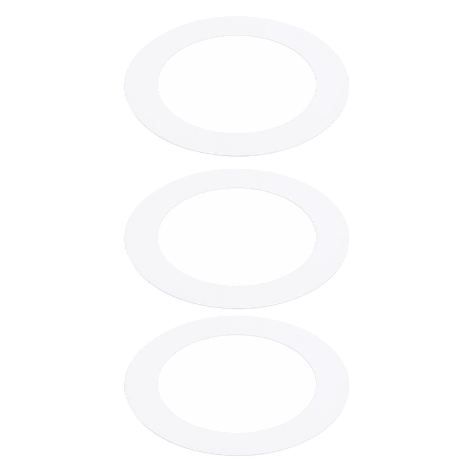 Uxcell 3.3" ID 4.3" OD Goof Rings for Recessed Light Gloss White Goof ...