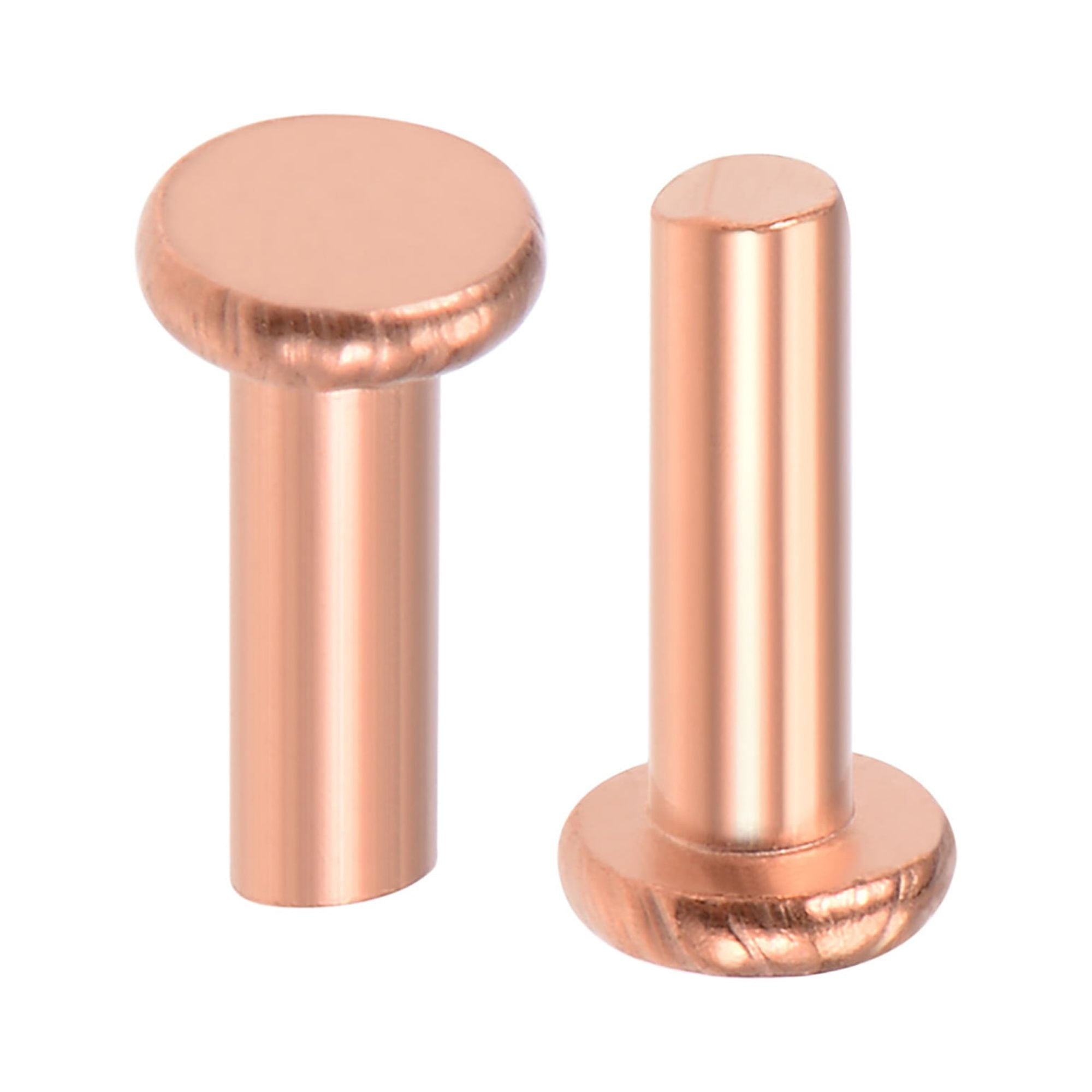 Uxcell 3 32 X 5 16 Flat Head Solid Rivets Fasteners Copper 100 Pcs uxcell-3-32-x-5-16-flat-head-solid-rivets-fasteners-copper-100-pcs