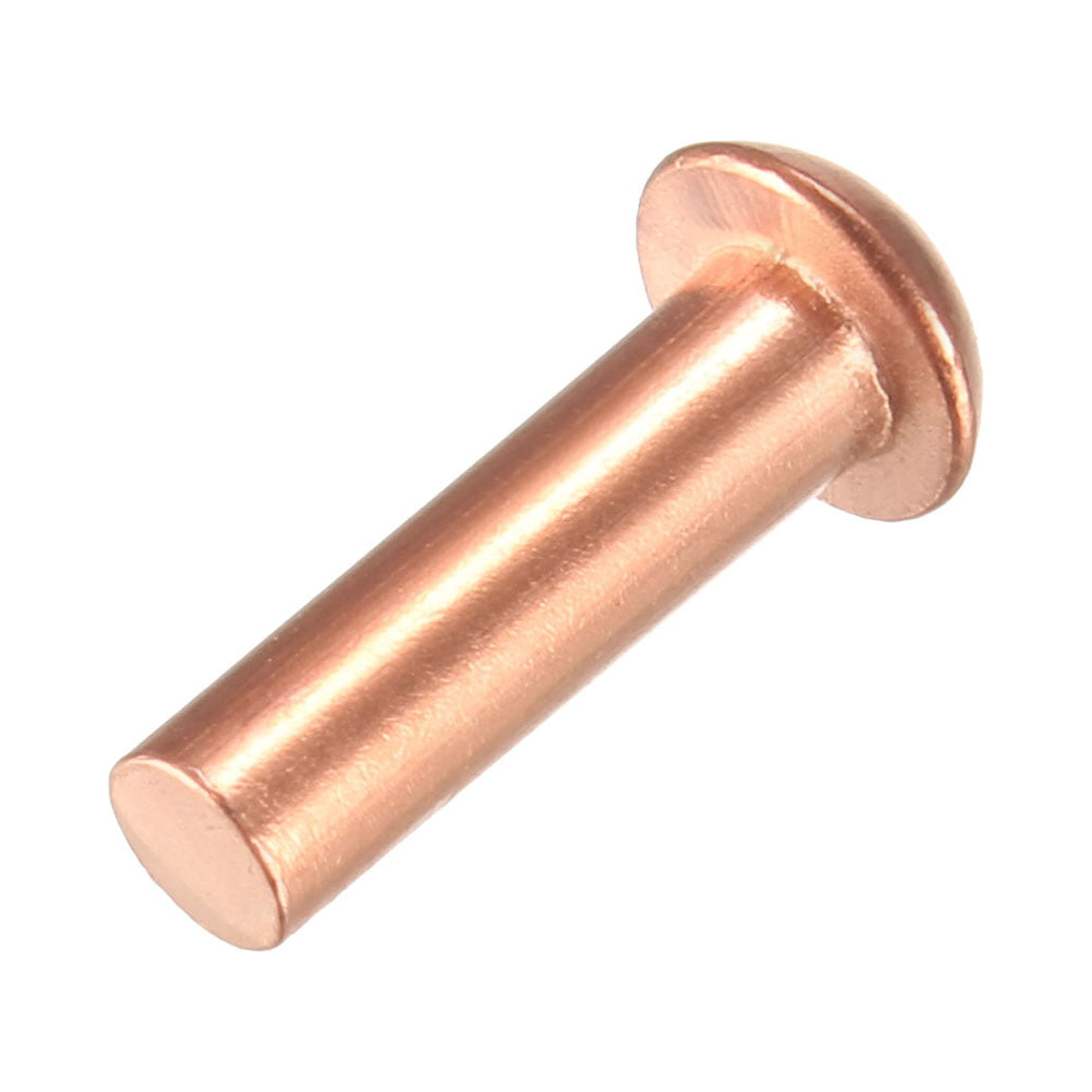 Uxcell 3/32" x 5/16" Round Head Solid Rivets Fasteners Copper 200Pcs ...