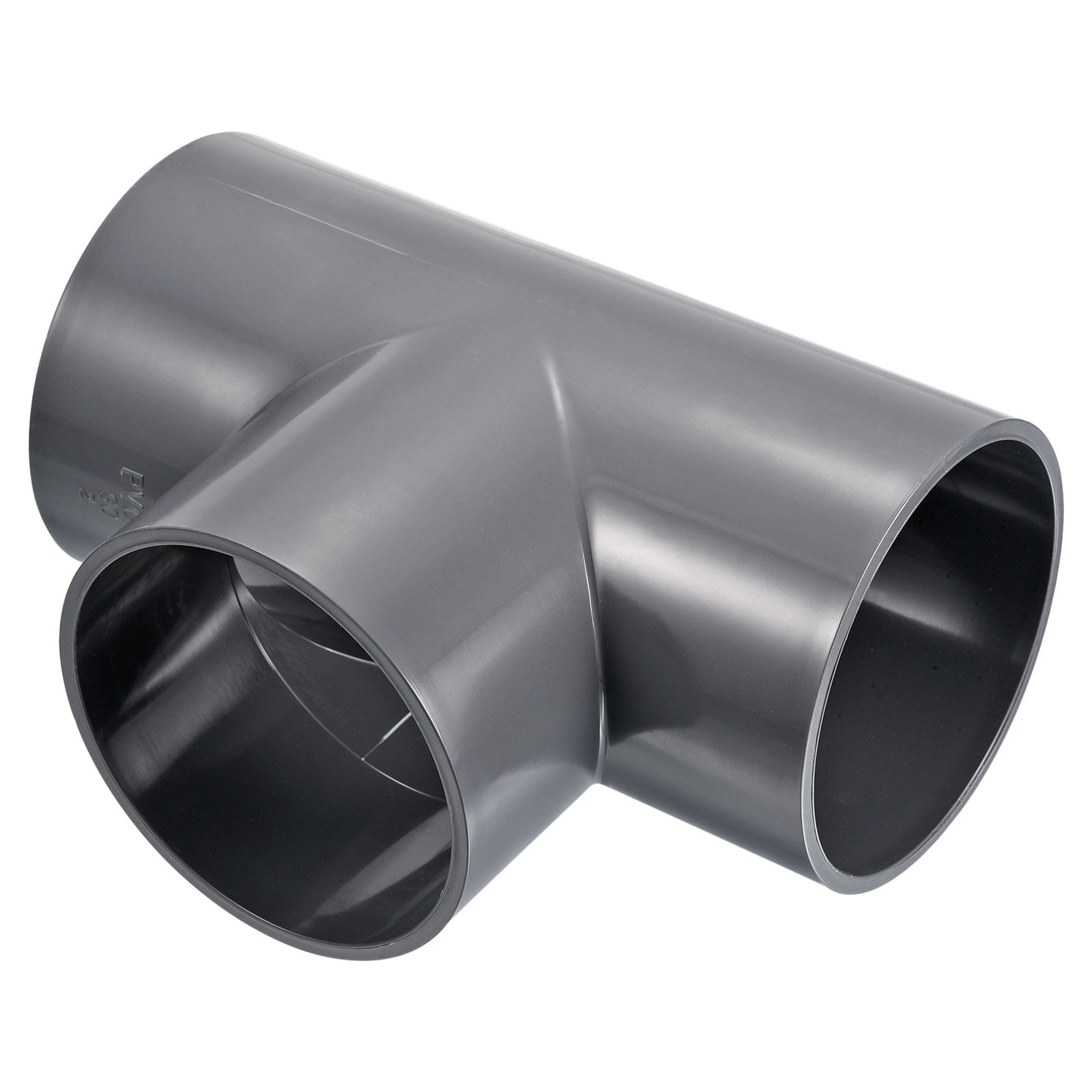 Uxcell 3 35/64" 3 Way Tee Pipe Fittings UPVC, 1 Pack Joint Coupling Pipe Adapter, Gray - Walmart.com