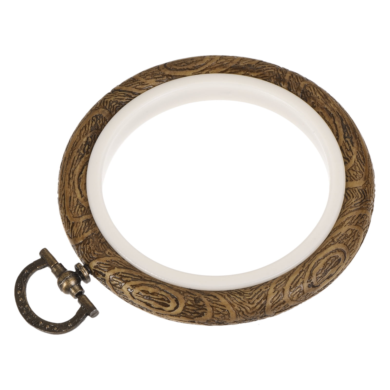 Uxcell 3.35" Rubber Round Embroidery Hoop Frame Cross-Stitch Ring, 2 ...