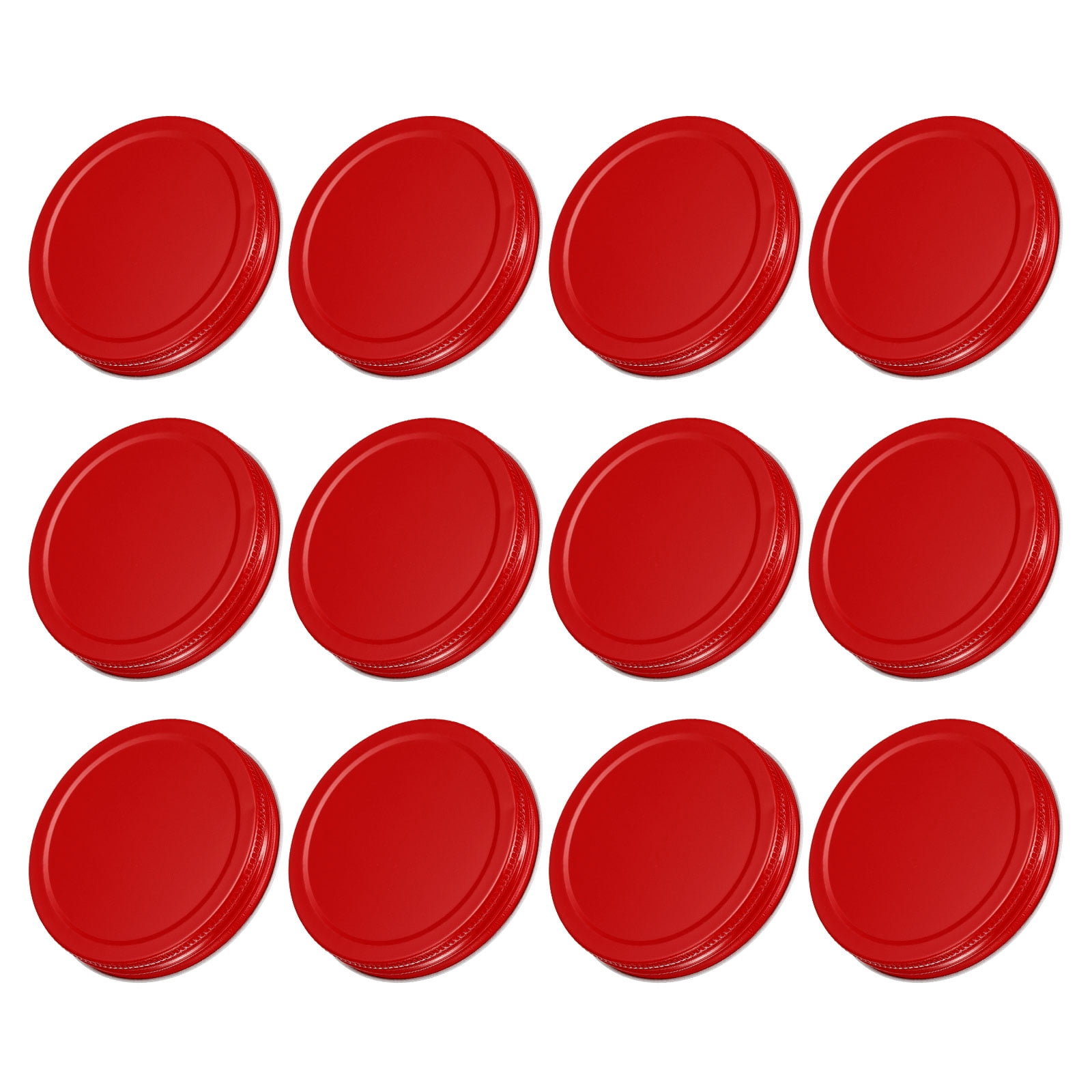 Uxcell 3.39" Wide Mouth Tin Plate Mason Jar Lids for Canning Jars, Red ...