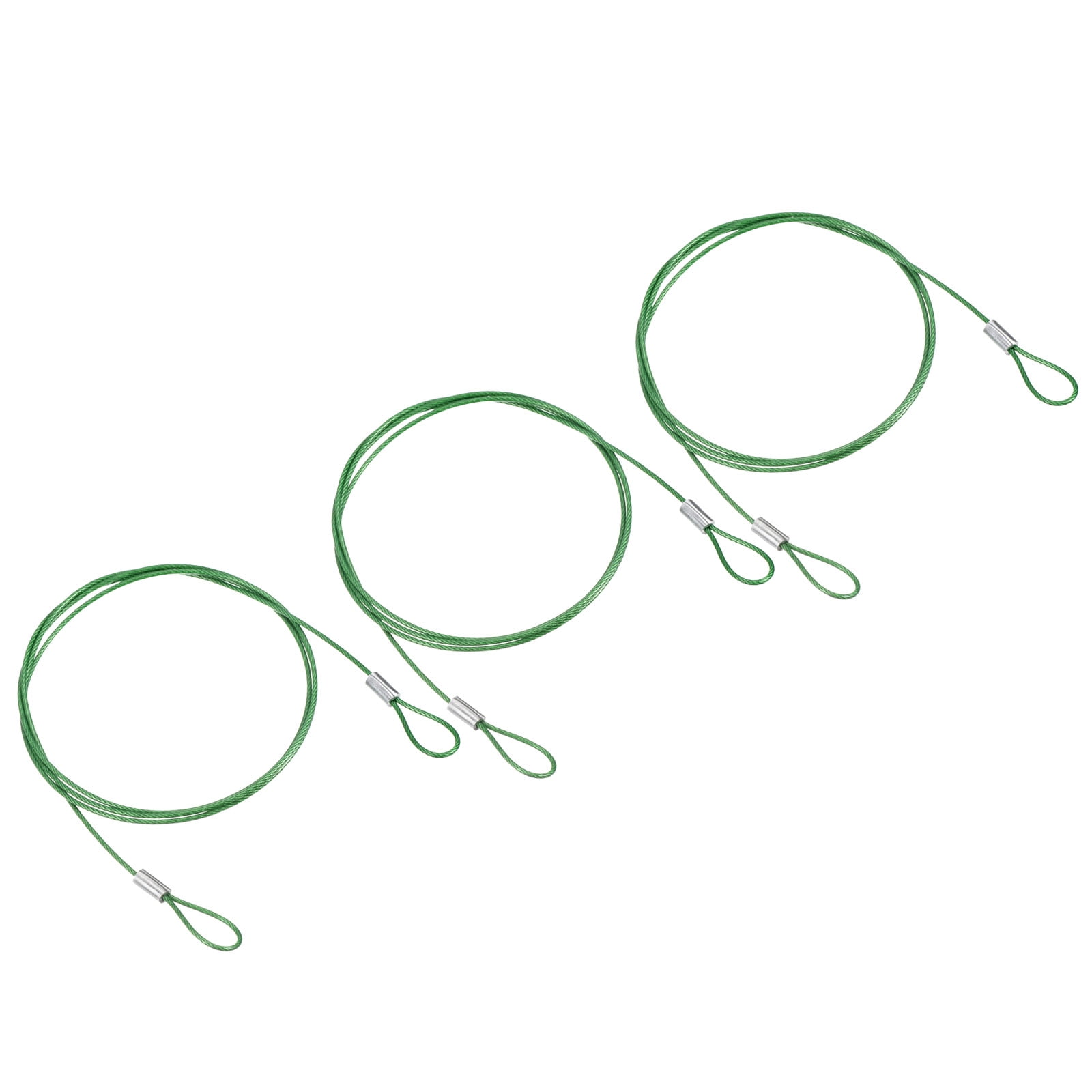 Uxcell 3.3Ft Safety Cable Lock Steel Stage Lighting Security Wire Rope ...