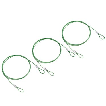 Uxcell 0.1'' x 8.2ft Security Steel Cable Lock Wire Rope Steel Blue ...