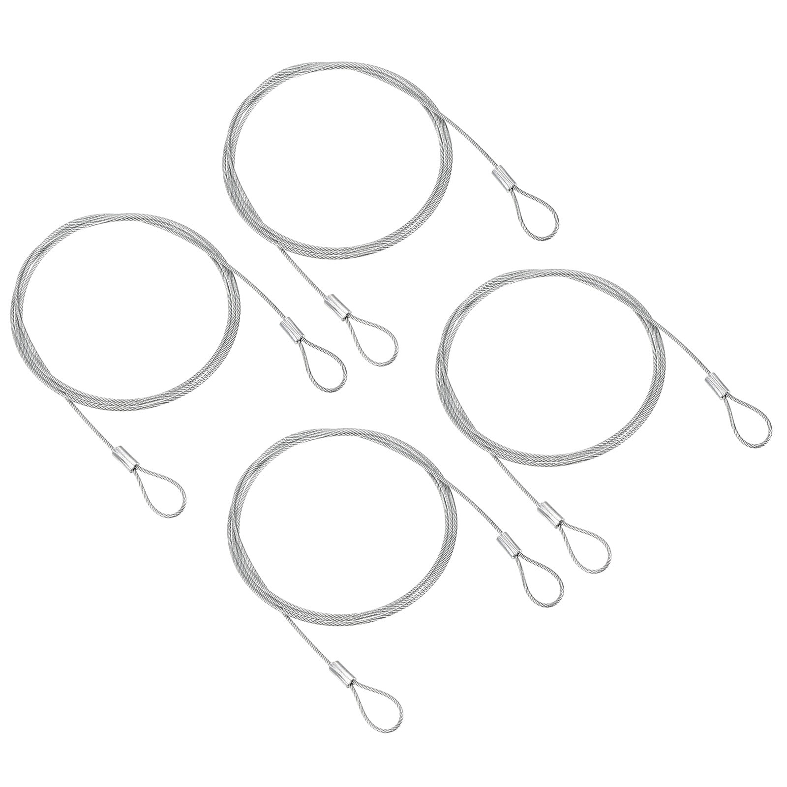 Uxcell 3.3Ft Safety Cable Lock Steel Stage Lighting Security Wire Rope ...