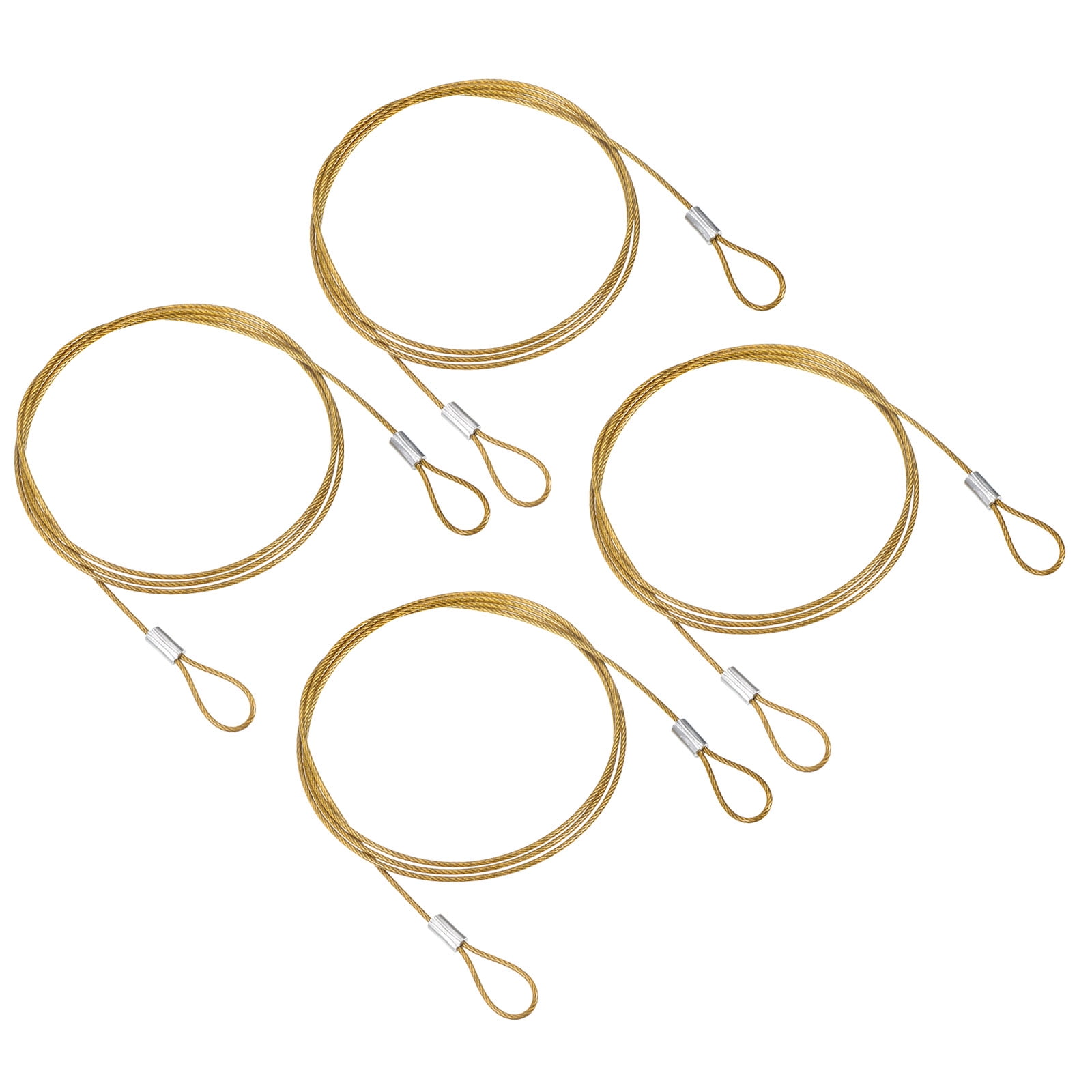 Uxcell 3.3Ft Safety Cable Lock Steel Stage Lighting Security Wire Rope ...