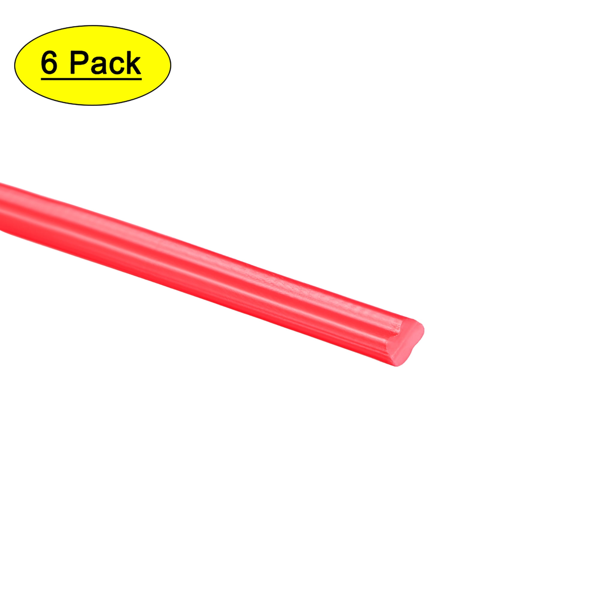 Uxcell 3.3ft 3/16-inch Welding Rods PP Welder Rod Red Plastic 6 Pack ...