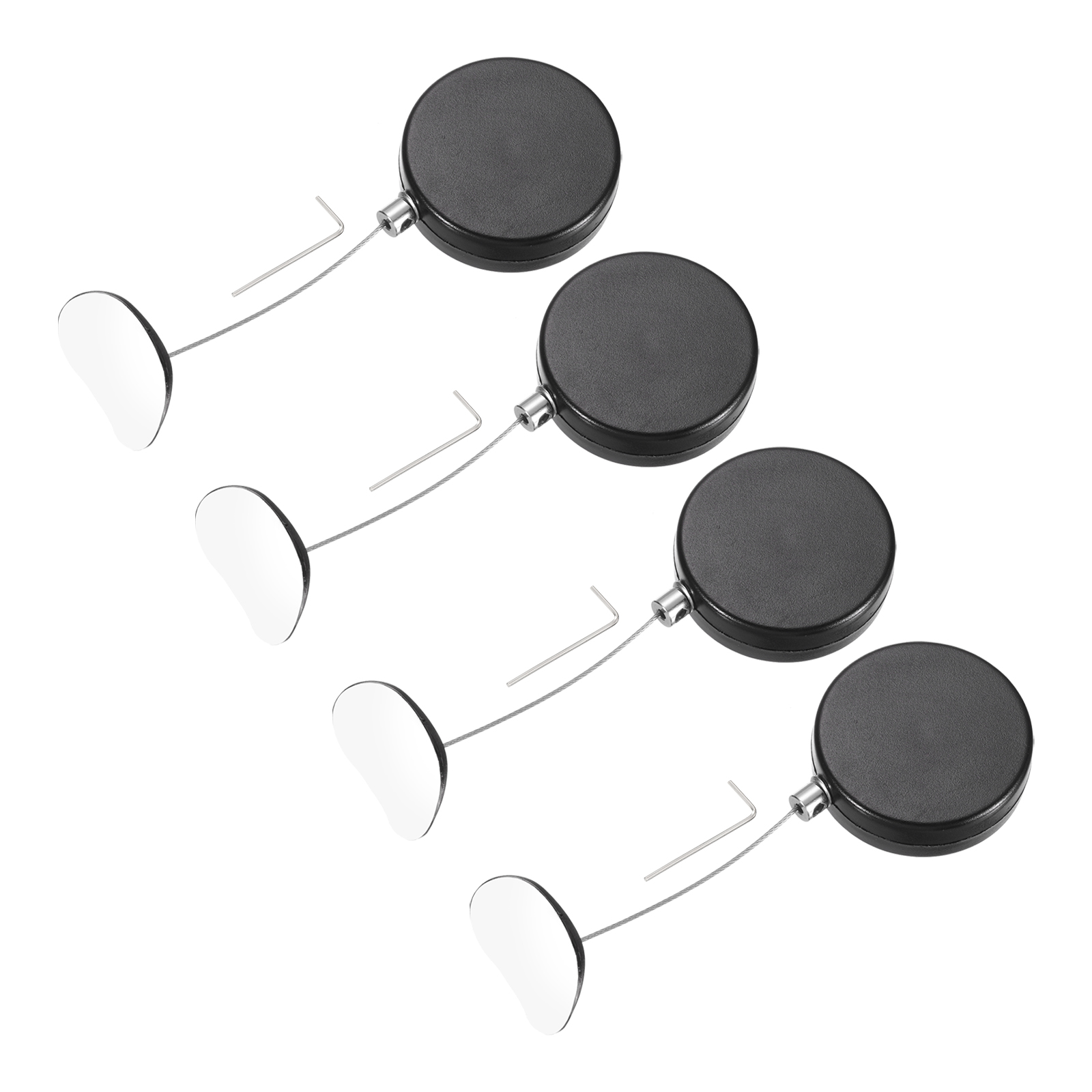 Uxcell 3.3ft Retractable Cable Lock with Arc Patch Remote Control ...