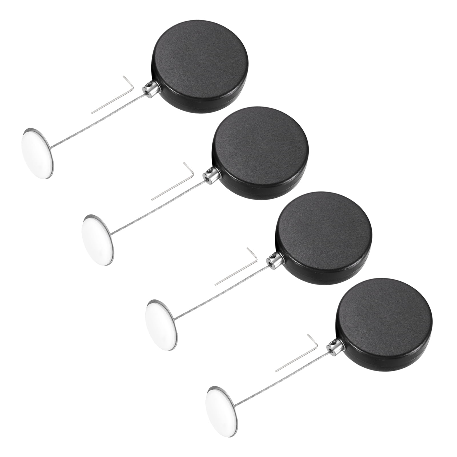 Uxcell 3.3ft Retractable Cable Lock with Round Patch Remote Control ...