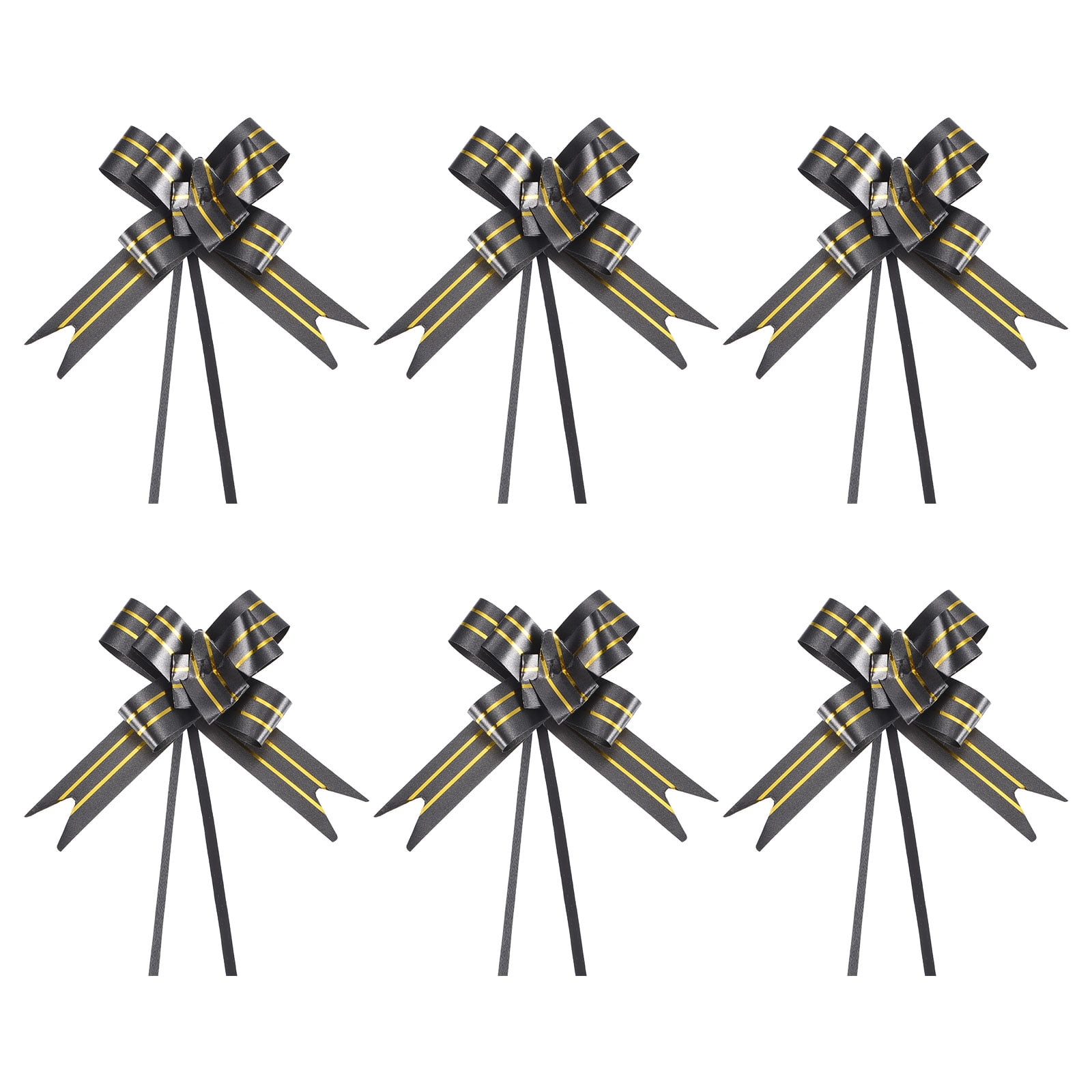 Uxcell 3.3inch Pull Bows Gift Wrapping Pull Bow Gold Thread Style ...