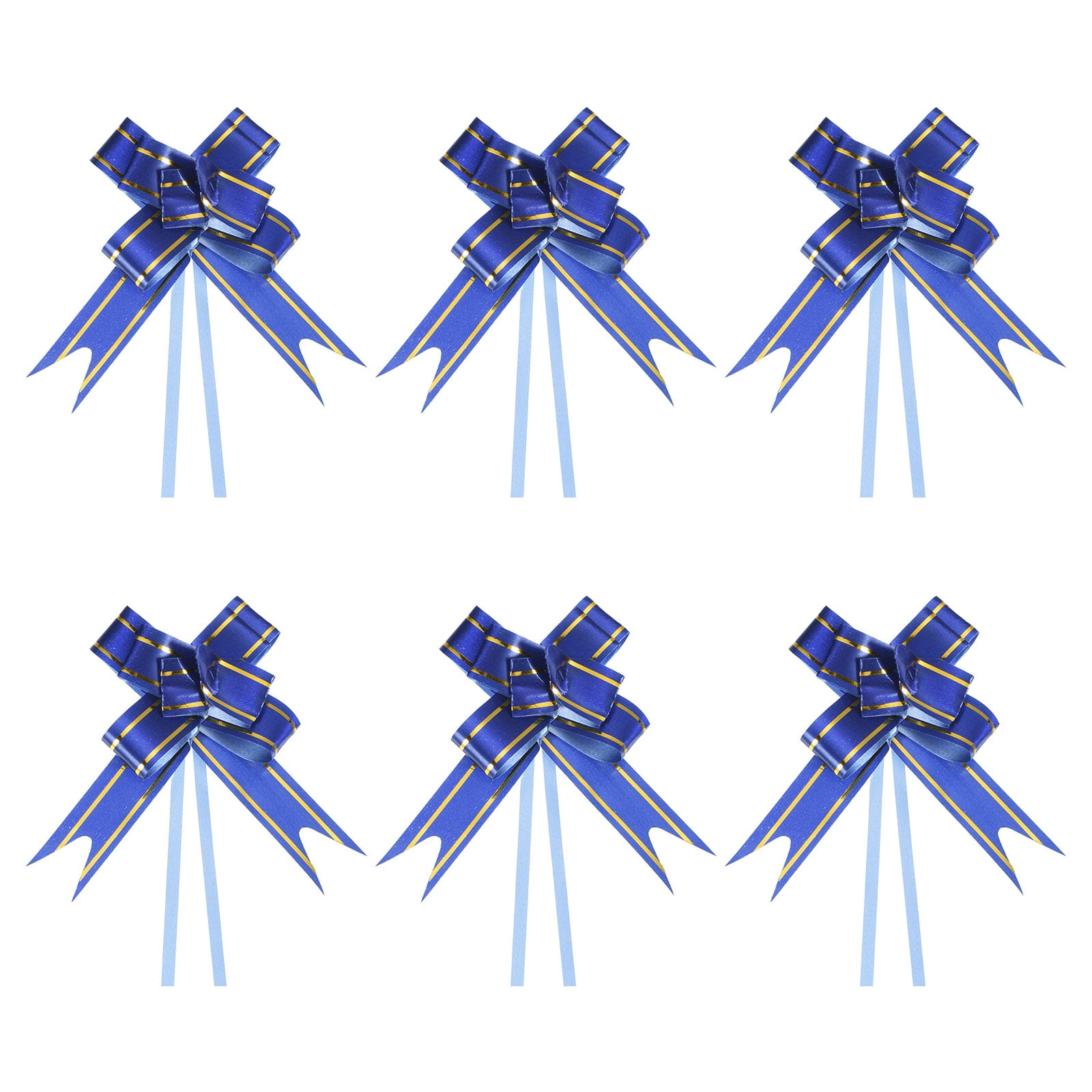 Uxcell 3.3inch Pull Bows Gift Wrapping Pull Bow Gold Thread Style ...