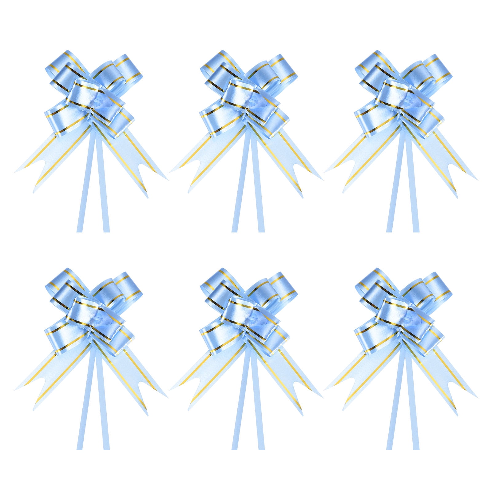 Uxcell 3.3inch Pull Bows Gift Wrapping Pull Bow Gold Thread Style ...