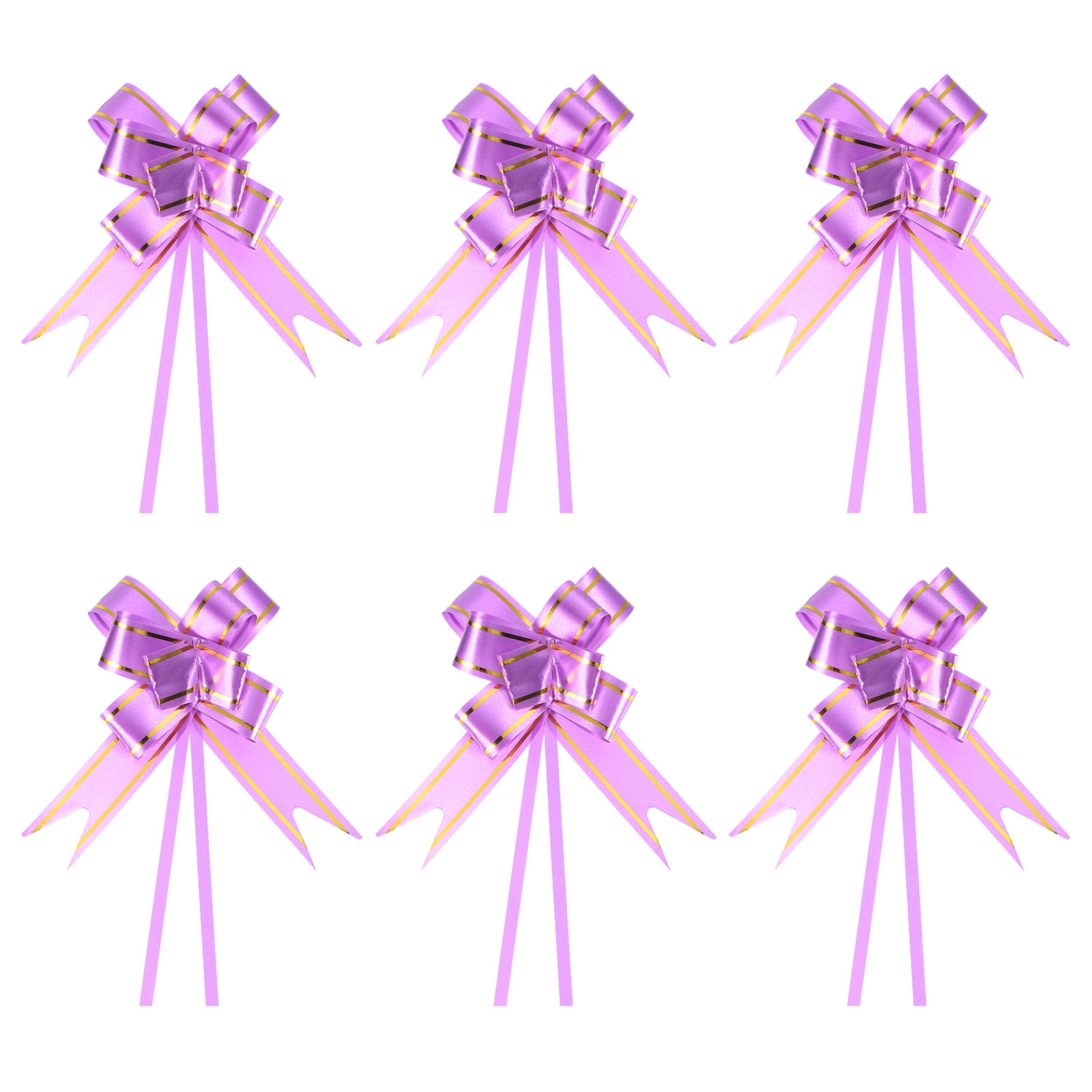 Uxcell 3.3inch Pull Bows Gift Wrapping Pull Bow Gold Thread Style ...